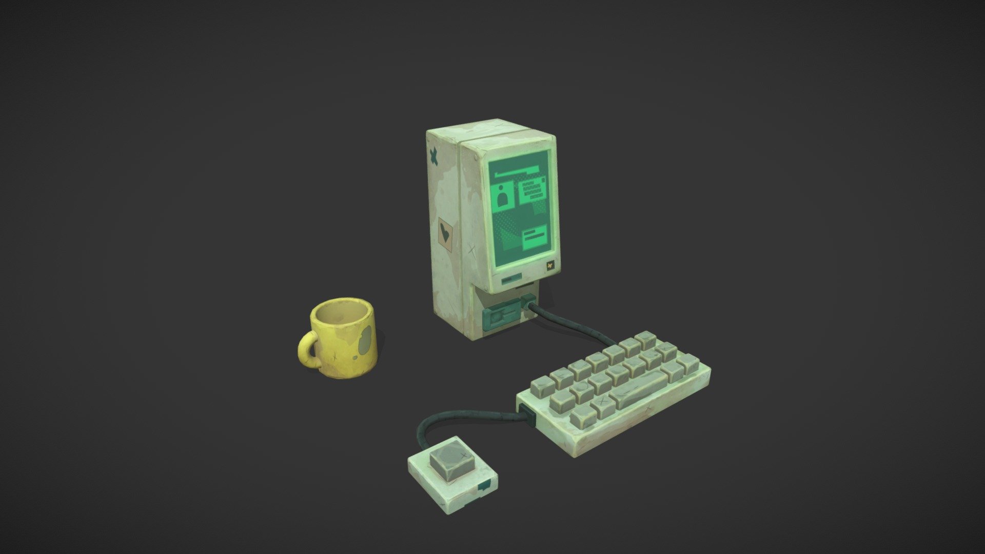 Sci-Fi Computer Stylized Asset - 3D model by yisah [2859969] - Sketchfab