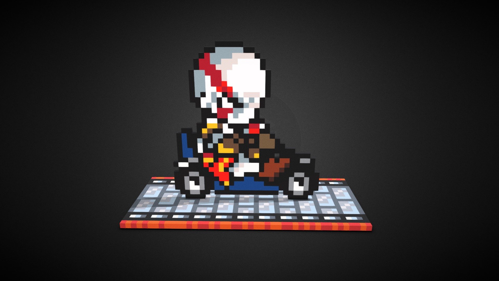 SMK136 - Super Pixel Kart Kratos - Buy Royalty Free 3D model by Código ...