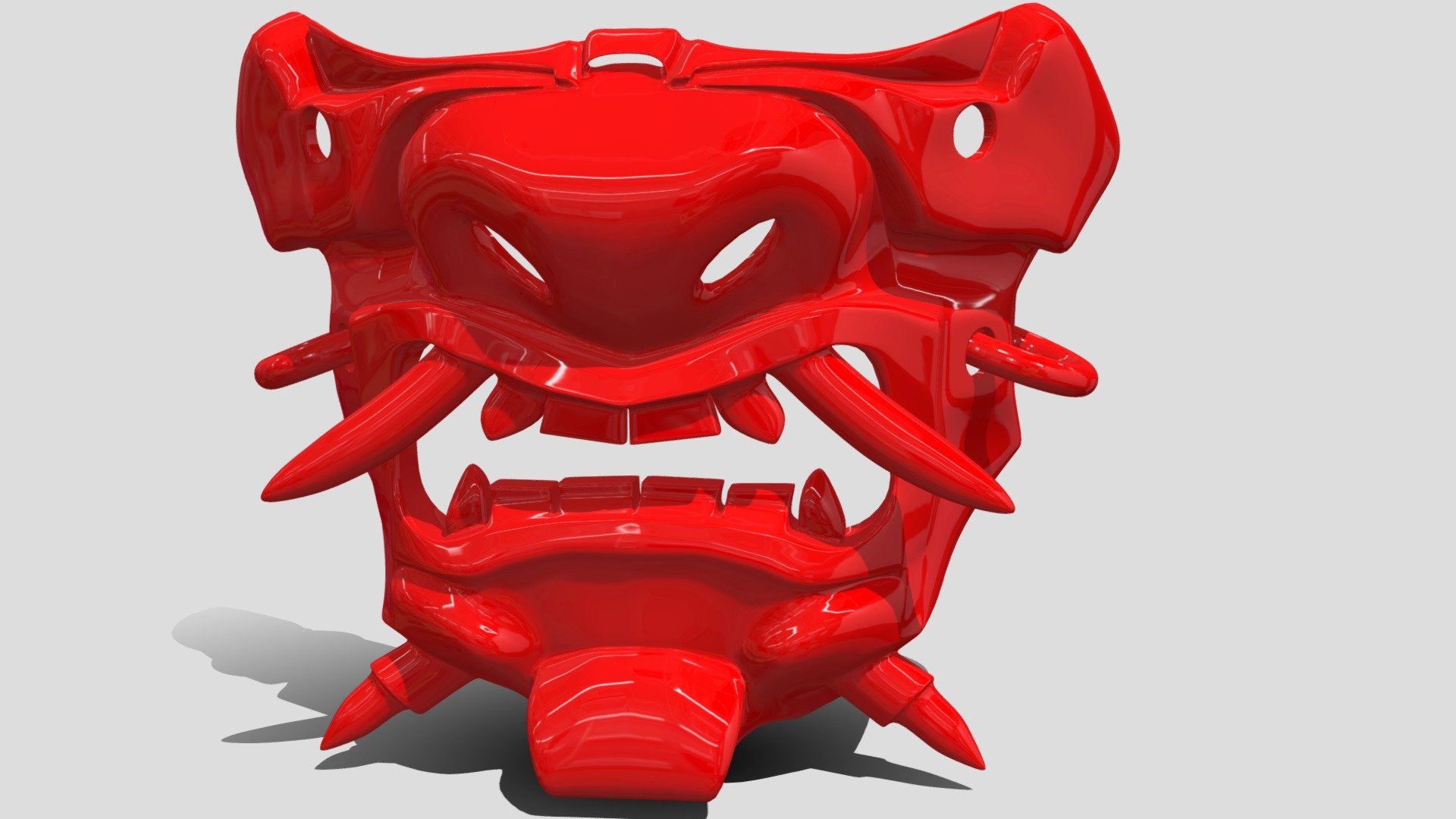 Samurai Mask - 3D model by Keith Sinclair (@codekeithcode) [28607e8 ...