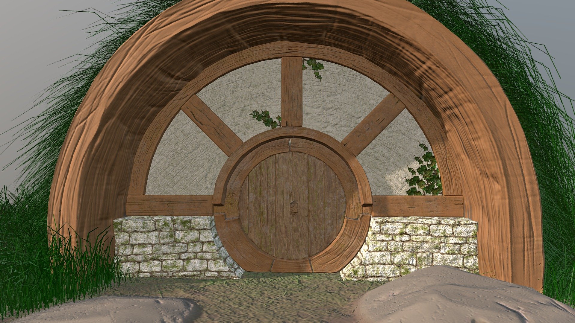 Hobbit Home - 3D model by machanurupraveen [2864083] - Sketchfab