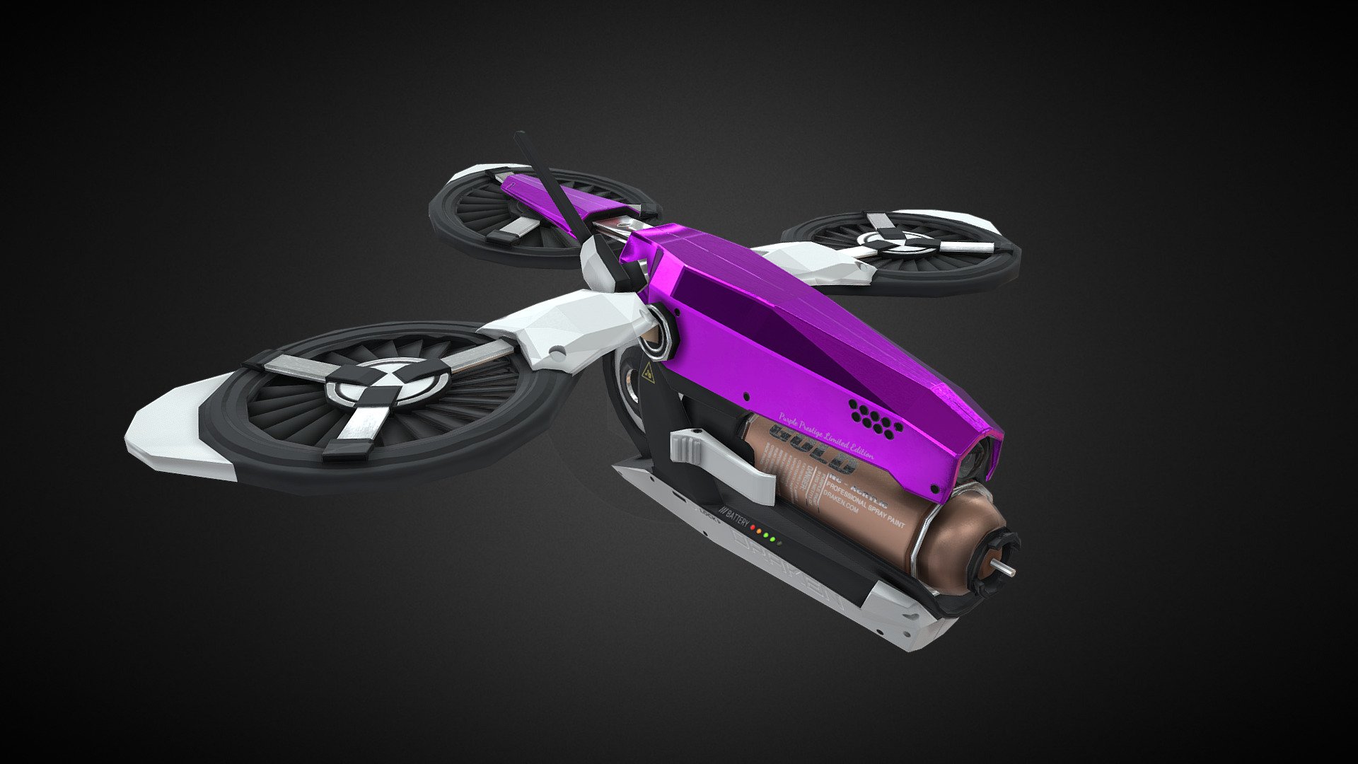 Spraypaint Drone - 3D model by Antoine COSTE (@Antoine_COSTE) [2865948 ...