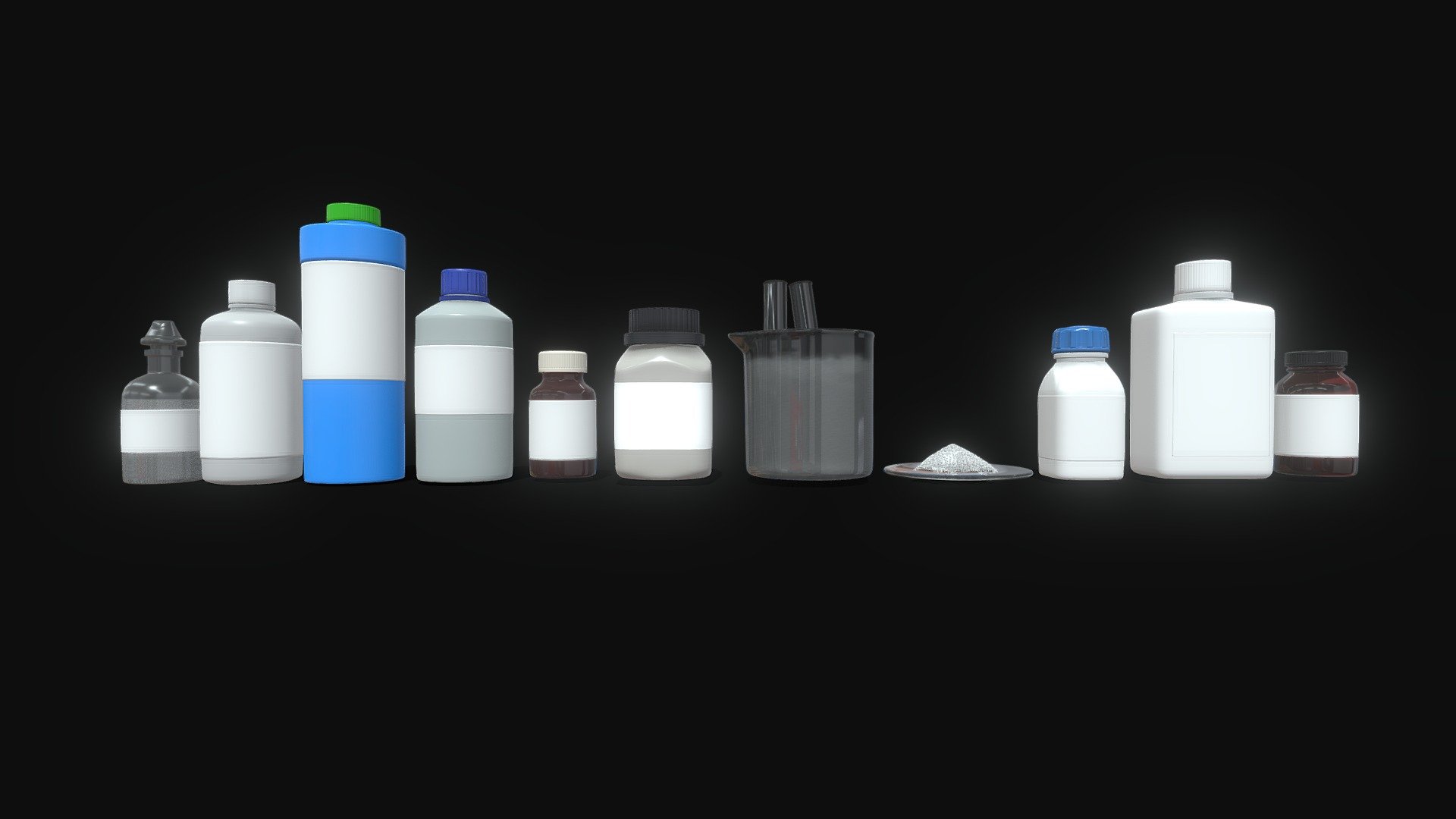 Assorted Bottle - Chemical Lab - Download Free 3D model by kane_sk06 ...
