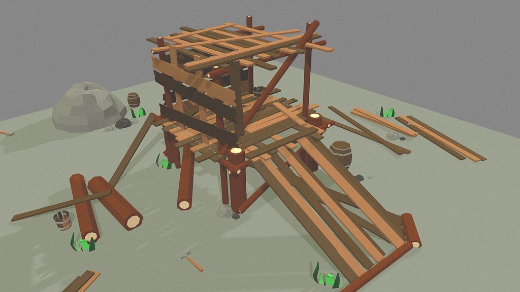 Fort Building - 3D model by mikenoss [286cf6e] - Sketchfab