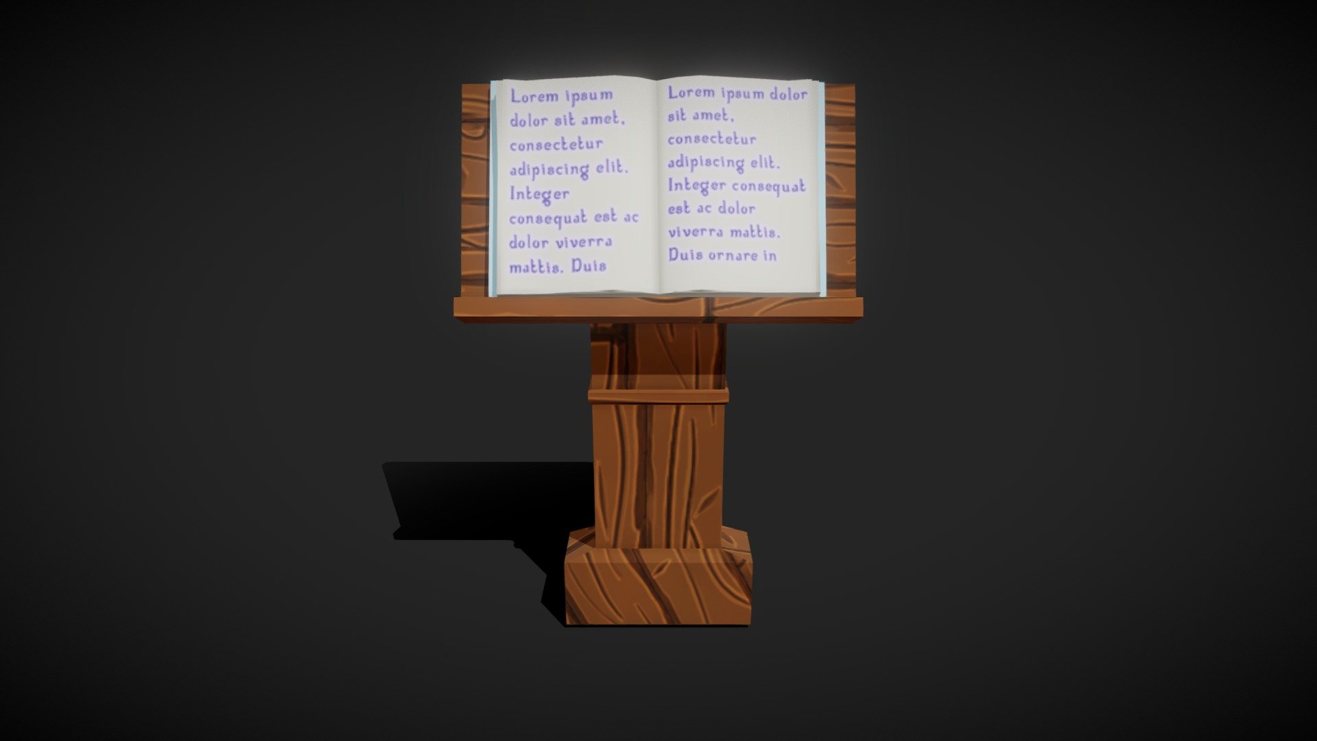 Stylized Magic Book Stand - Download Free 3D model by Dylan (@DylanSpin ...