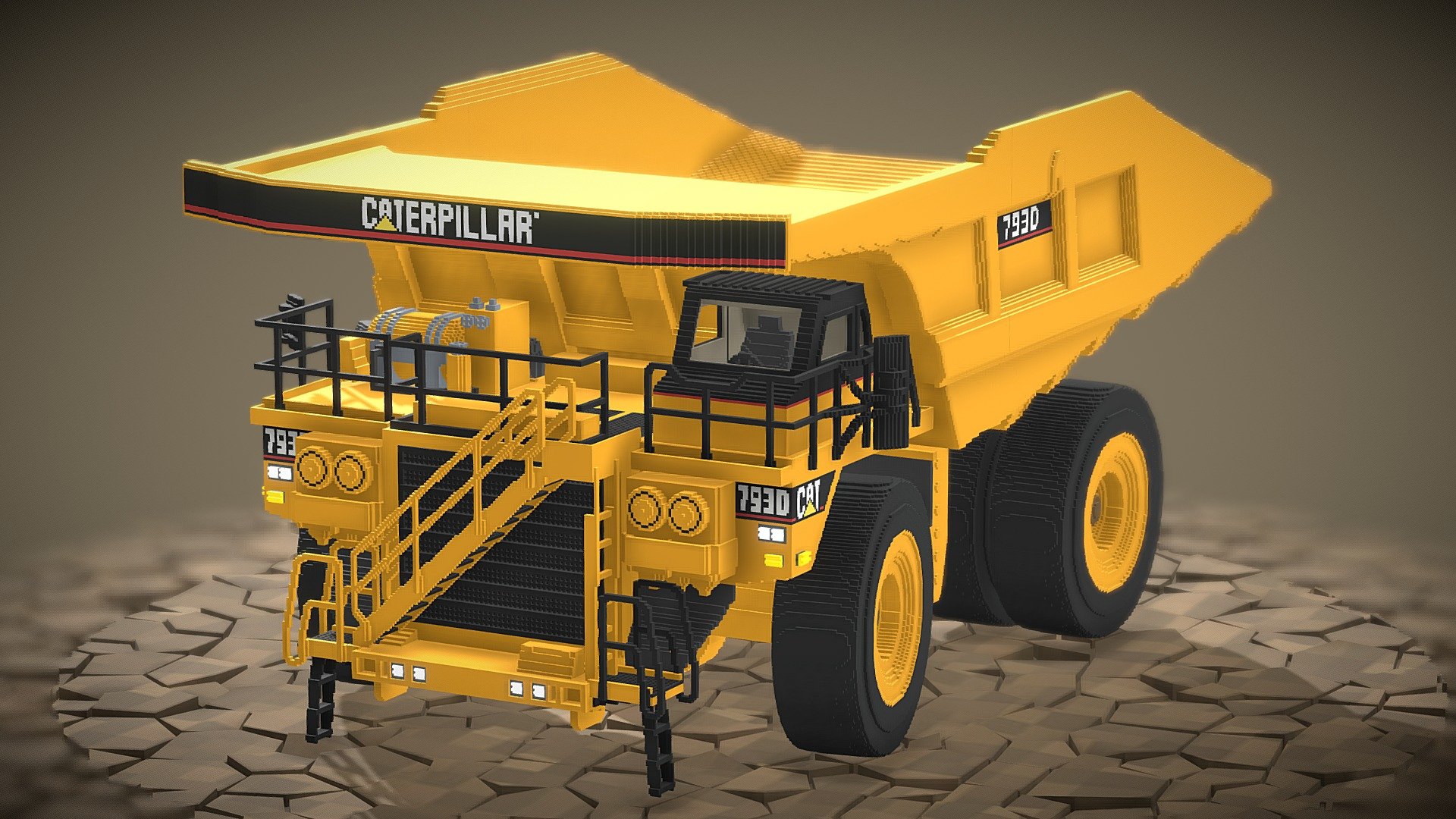 Voxel Caterpillar Dumper 793D - Buy Royalty Free 3D model by SHUBBAK ...