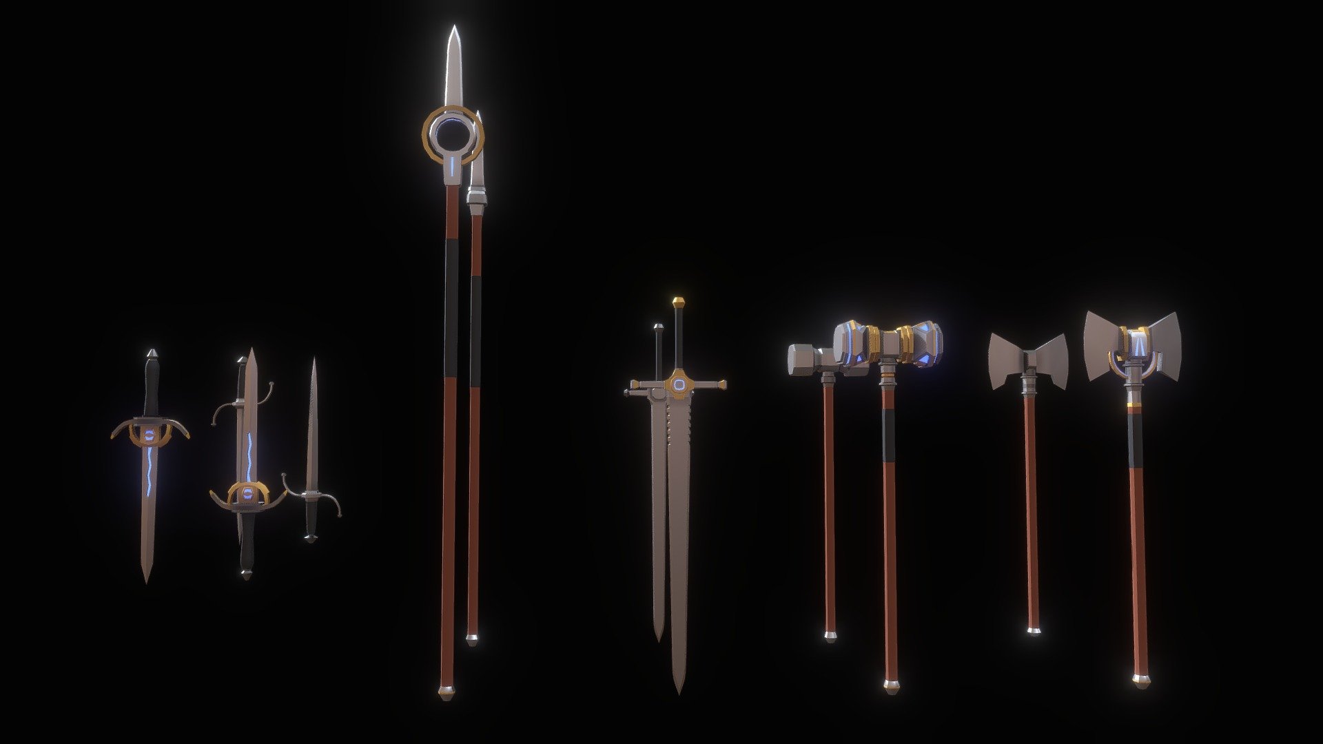 Lowpoly Melee Fantasy - Download Free 3D model by Arty Locksmith ...