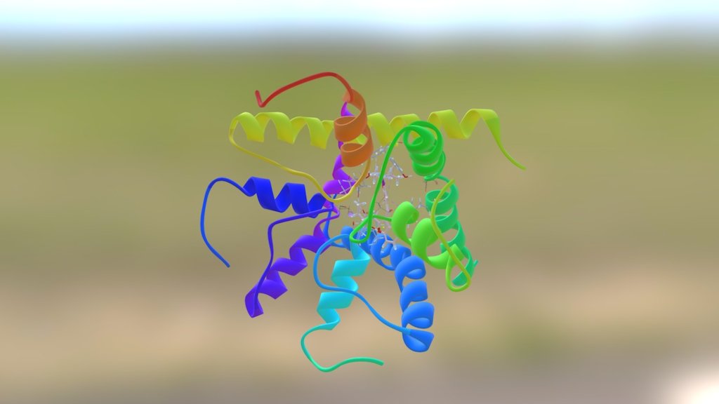 hERG model with Amiodarone - 3D model by tienluu [287294f] - Sketchfab