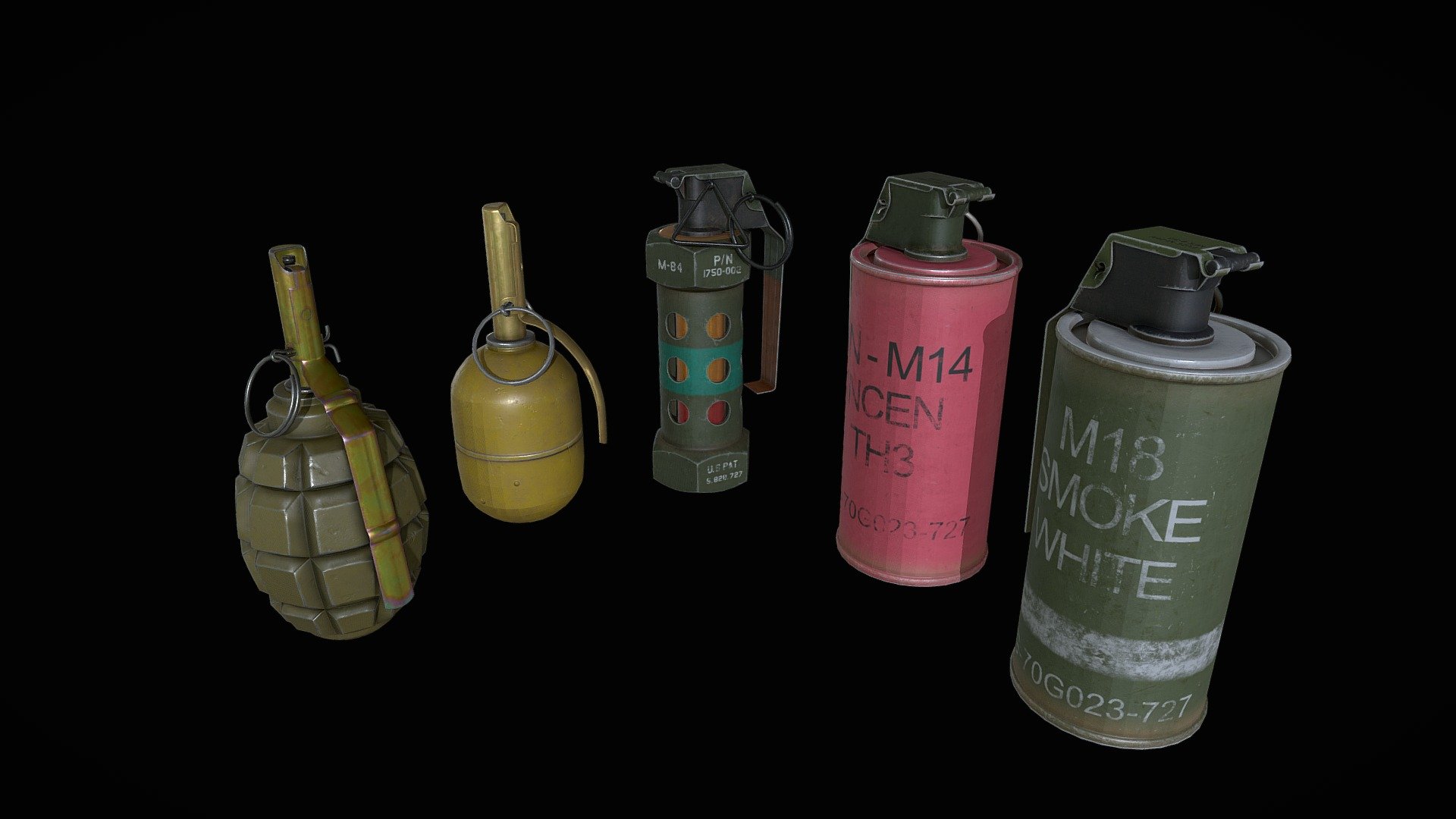 Game ready grenades set - Download Free 3D model by Riskyerick [2873066 ...