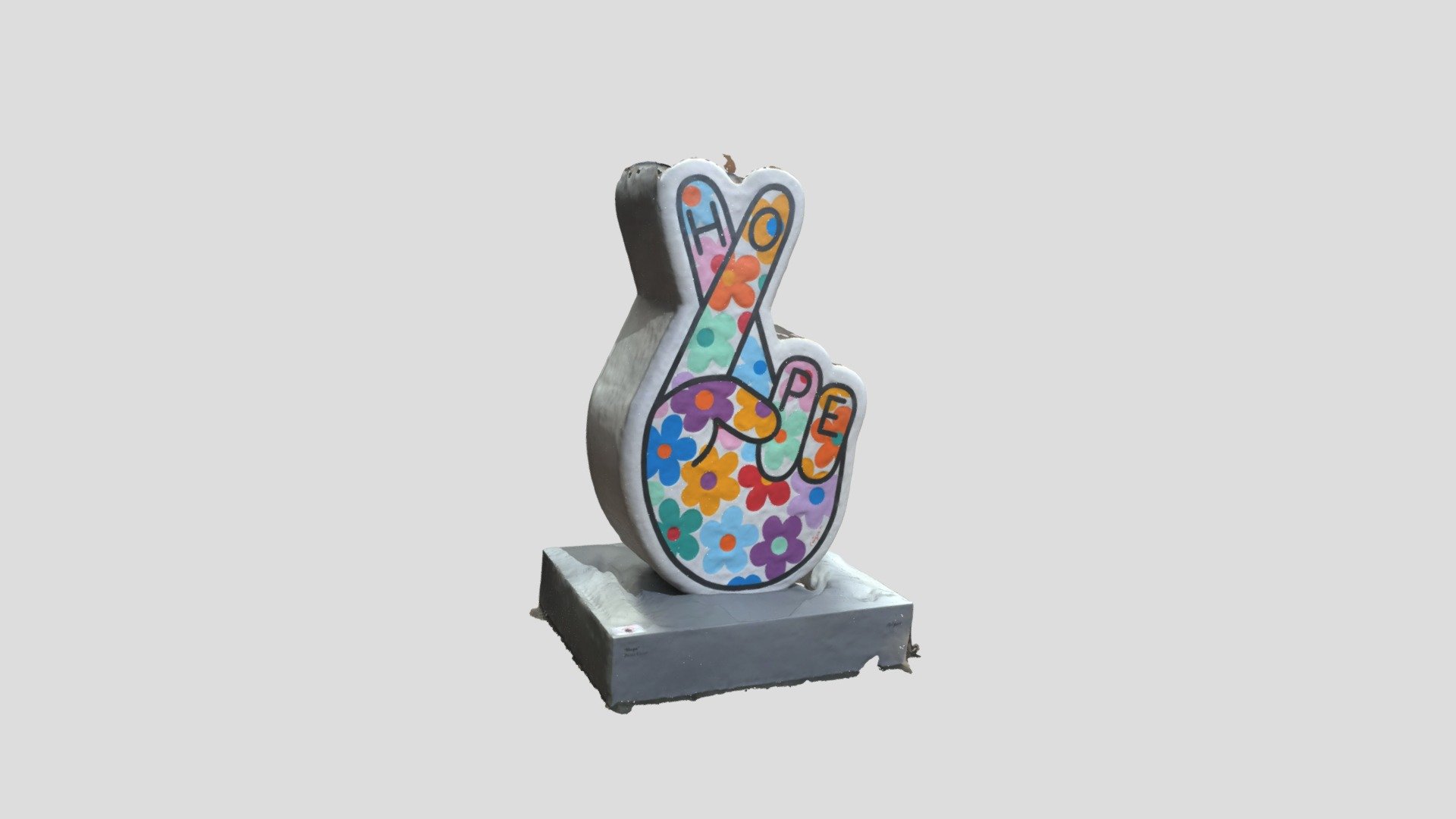 Peace Hand Sign Sculpture - 3D model by minty_refresh [2879fc8] - Sketchfab
