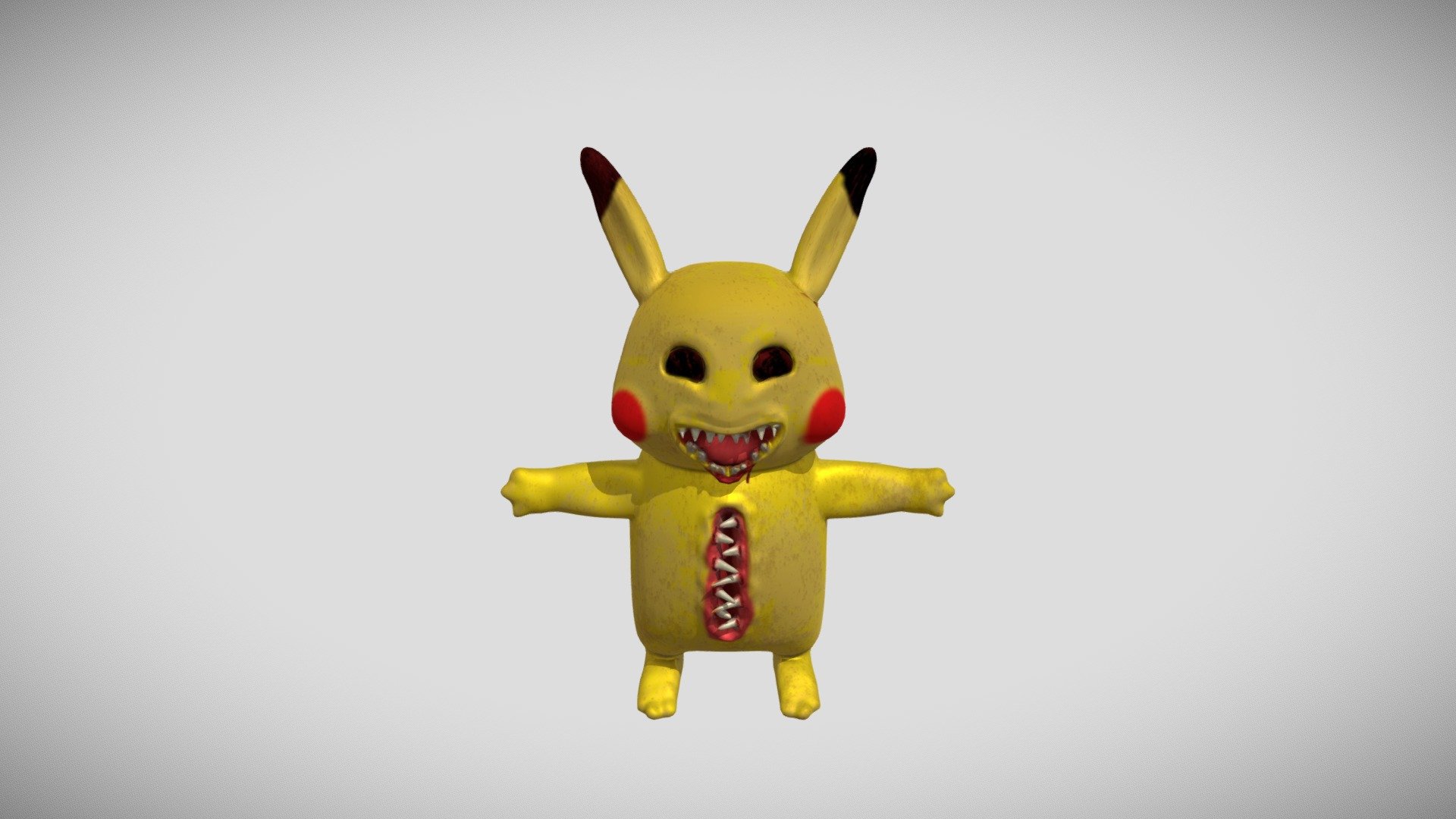 Picachu monster - Download Free 3D model by lokisamur [288241c] - Sketchfab