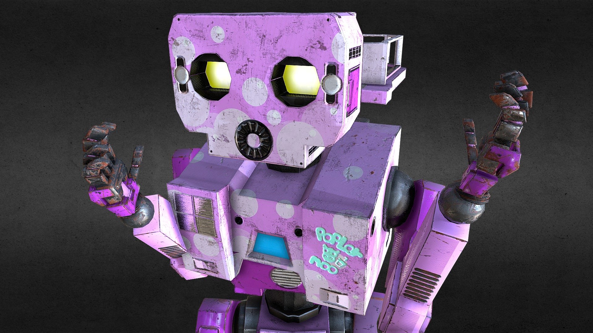 Scared Robot - 3D model by mrcheckpoint [2886a06] - Sketchfab