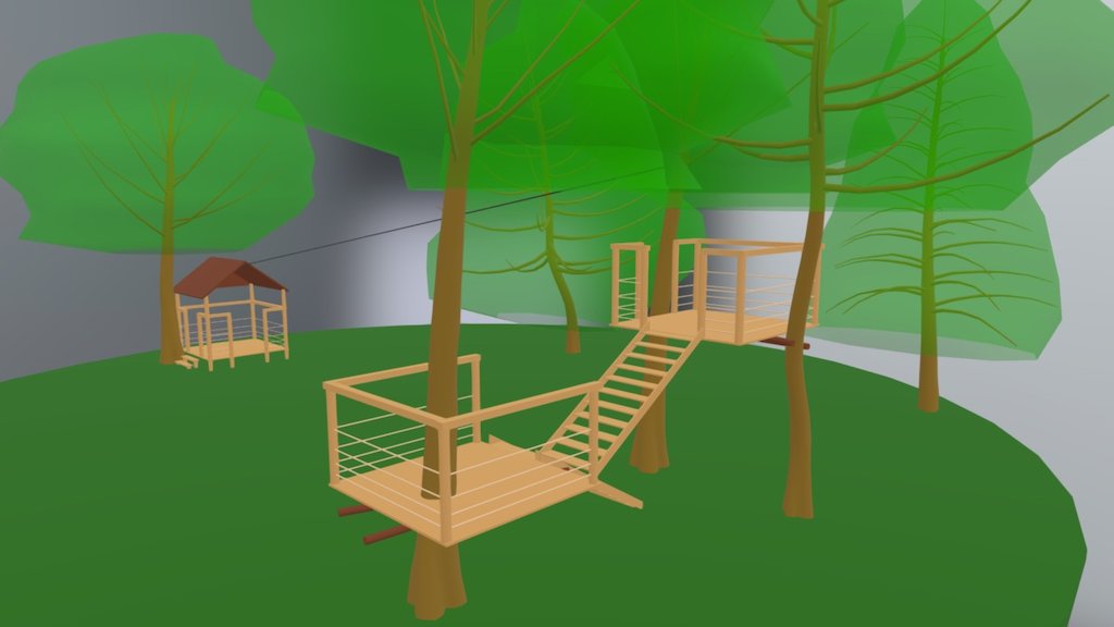 Tree house in a park2 - 3D model by irynaeksaeva (@irinagurzhiy ...