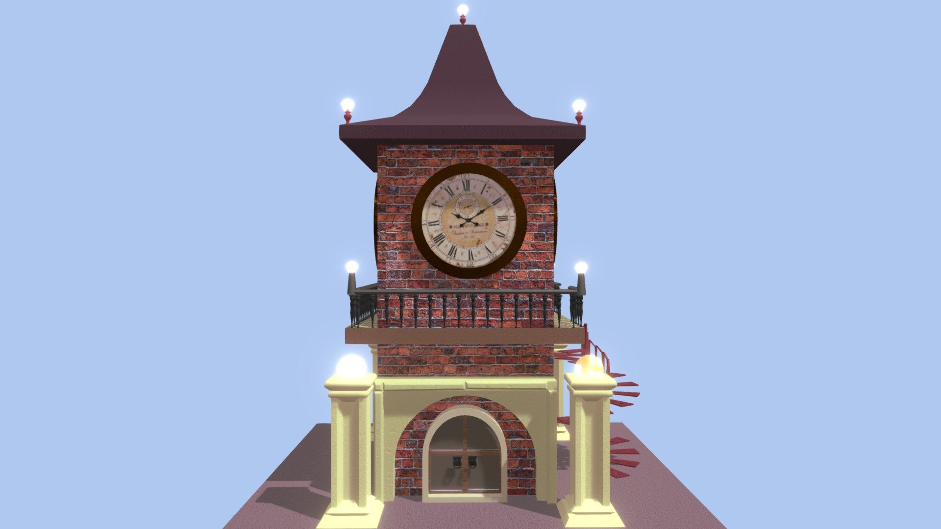 Clock tower modular - Download Free 3D model by ishani_lily [288a8a9 ...