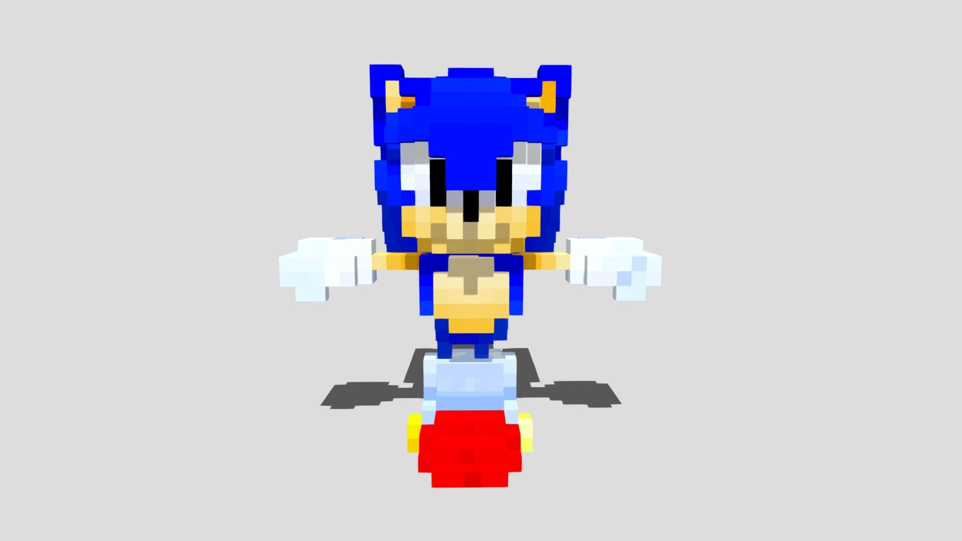 Sonic Pixel (Added Fan made Textures) - Download Free 3D model by ...