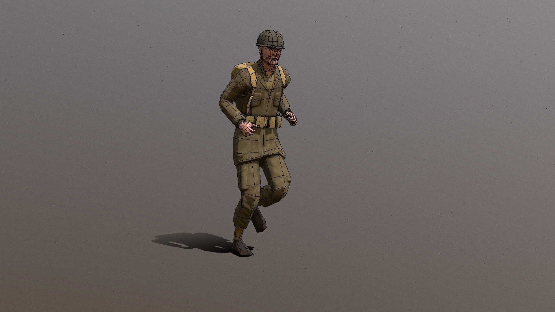 Super Low Poly - US WW2 GI - 3D model by owowowsam [2890300] - Sketchfab