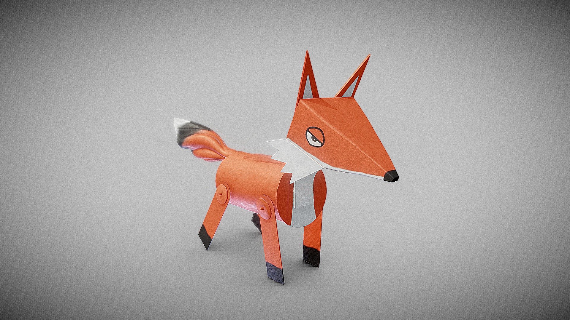PAPER FOX - 3D model by Branislav [2890fbb] - Sketchfab
