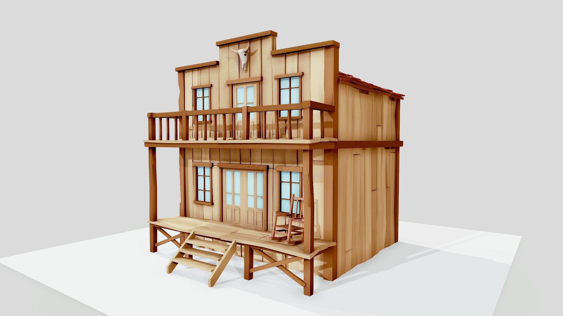 Saloon - Download Free 3D model by dddzzz [2892891] - Sketchfab