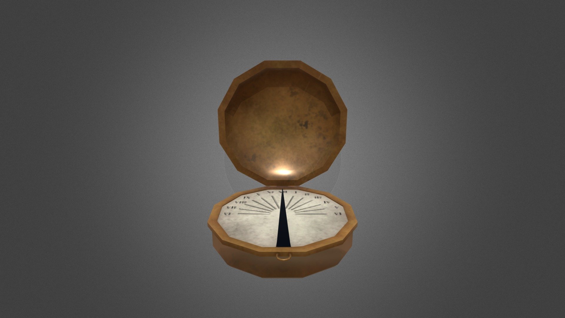 (AS1: Prop Art Patch) Low-poly Sundial - 3D model by betherart [2893a3e ...