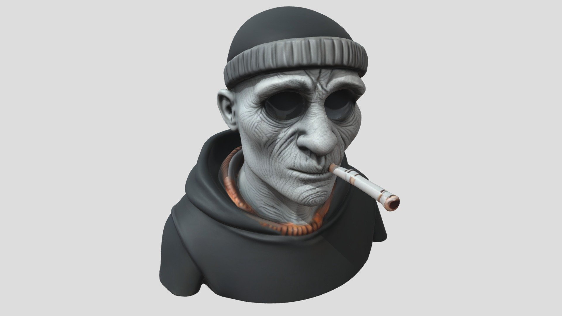[Tripo] 3 Dark doomer wojak meme - Download Free 3D model by bit.chan [2894378] - Sketchfab