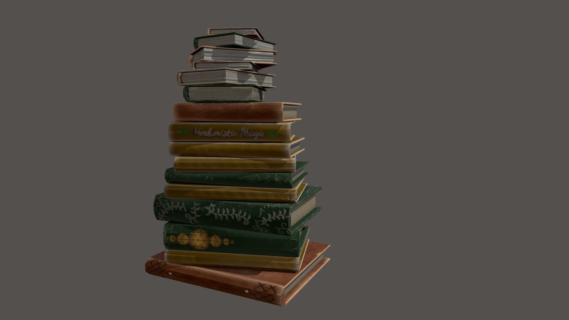 Witch book pile - 3D model by Catherine Lefebvre (@abygaellee) [2895f58 ...