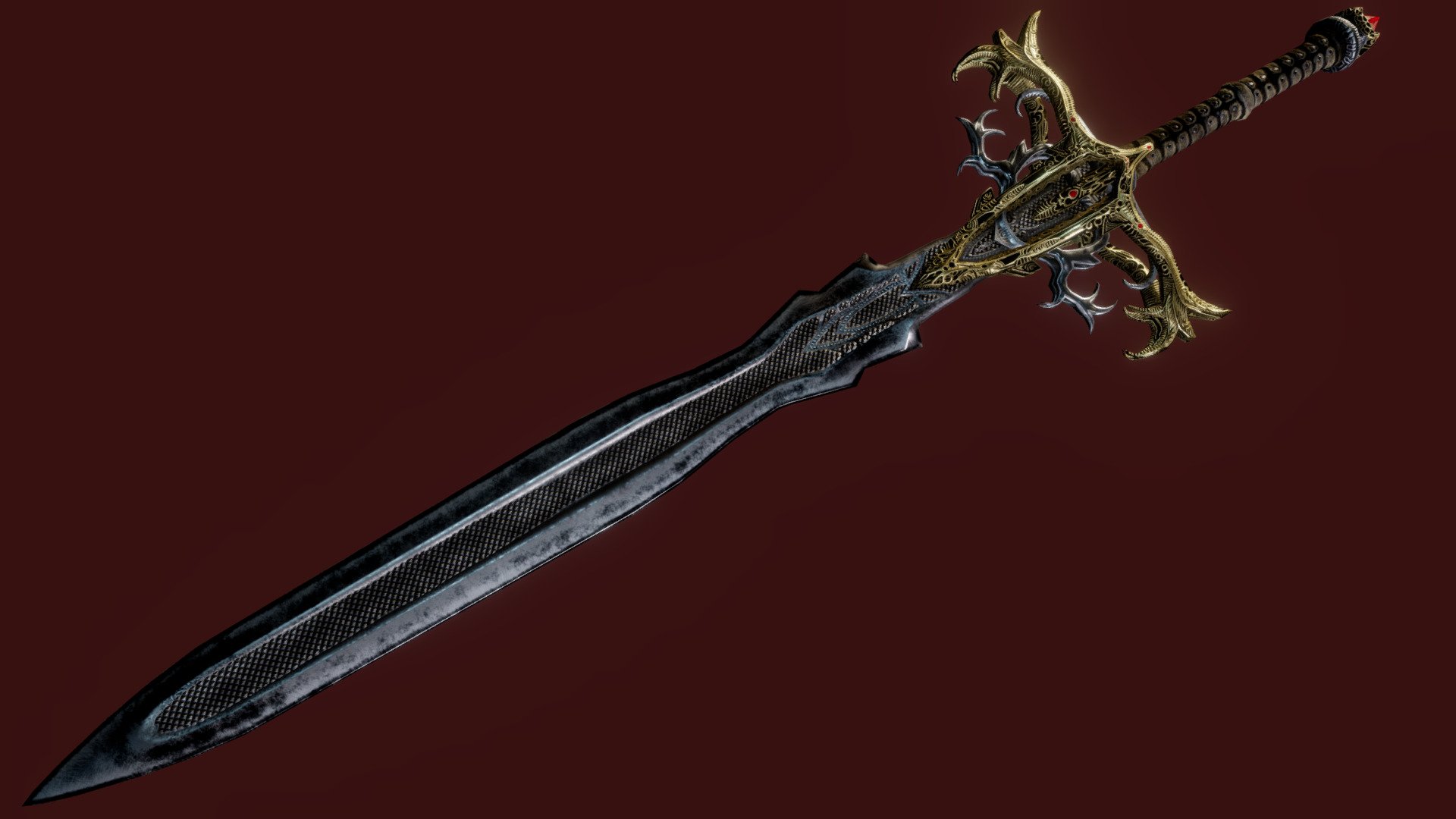 Fantasy 2 handed Sword - Buy Royalty Free 3D model by xrenou [2896506 ...
