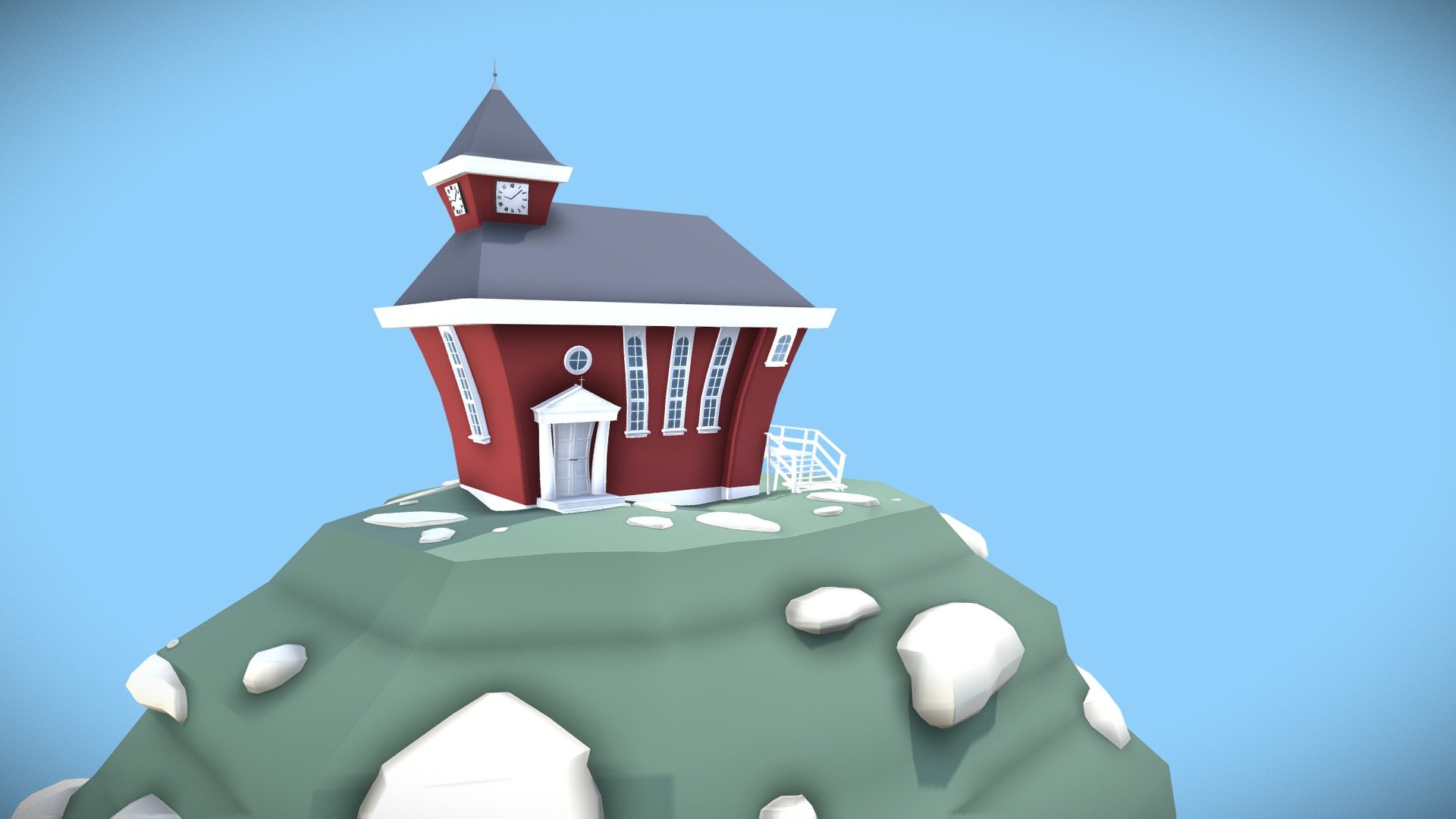 Chunky Church - 3D model by QueenofPisces [2898afc] - Sketchfab