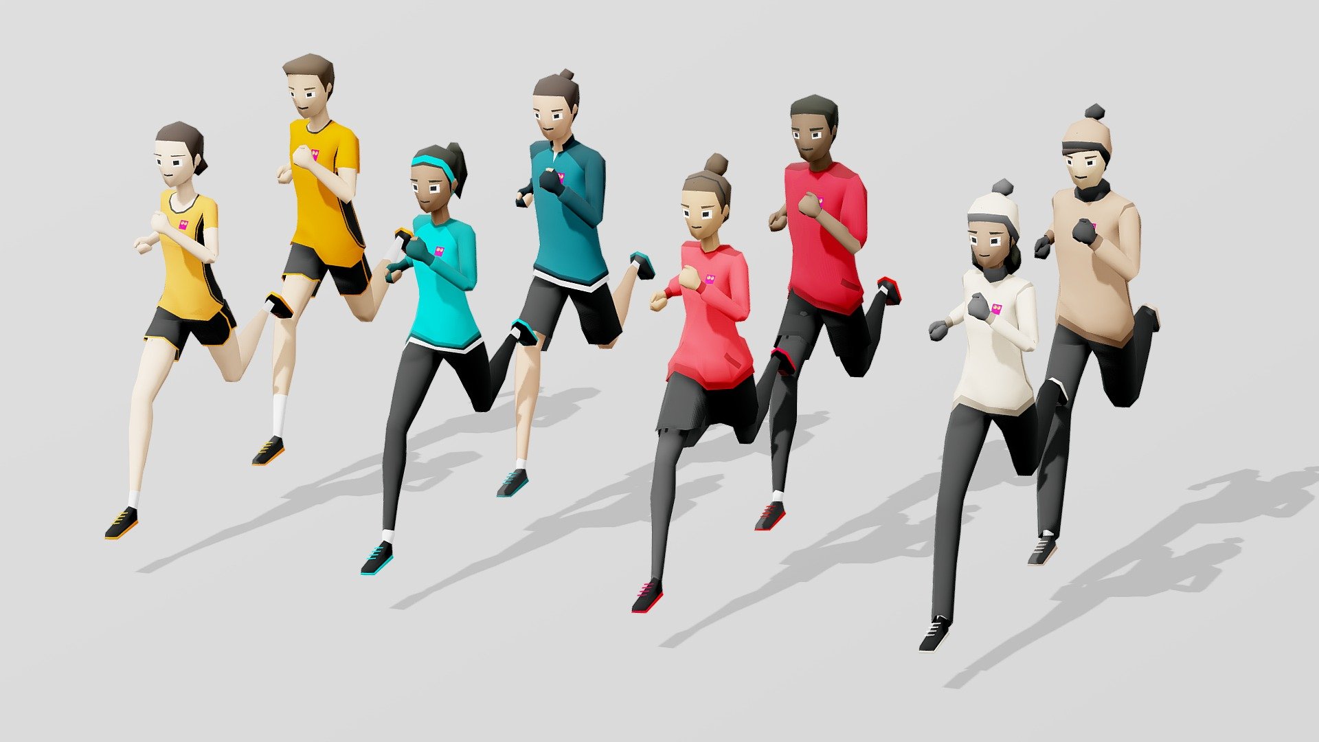 AllBlazing runner character set - 3D model by Jan Bláha (@swifterik ...