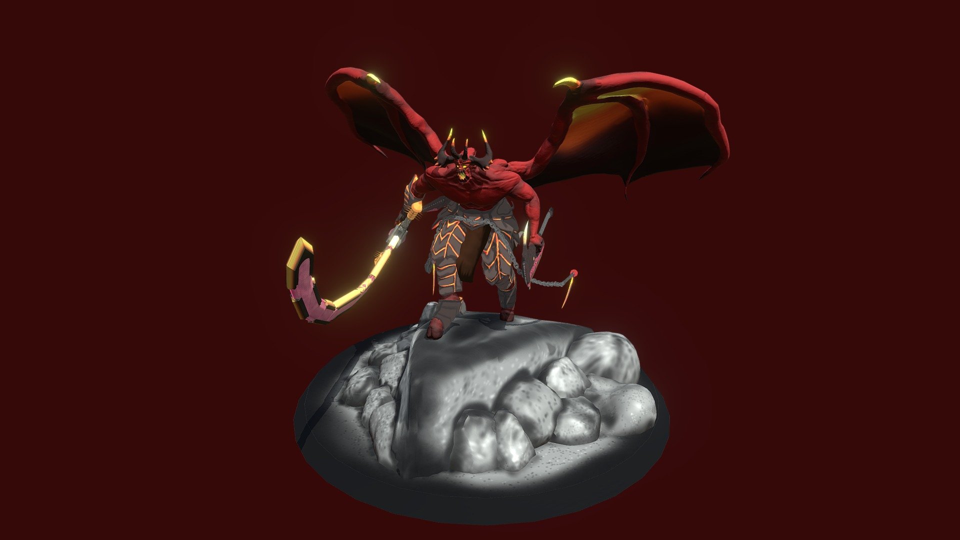 Burning Red Demon - 3D model by Ivan Ray G. Balidiong ...