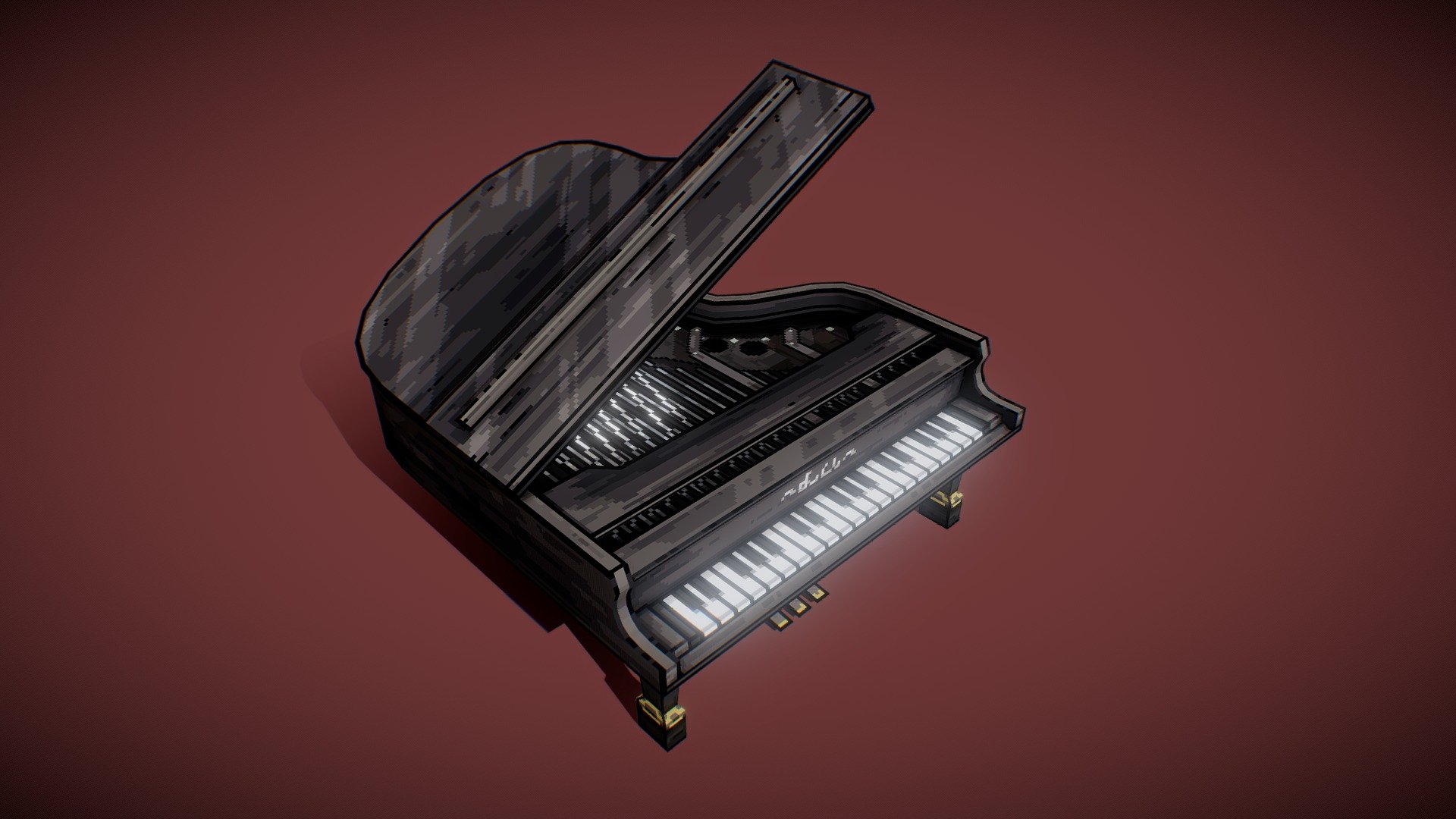 Grand Pixel Piano - 3D model by AtskaHeart [28acb10] - Sketchfab