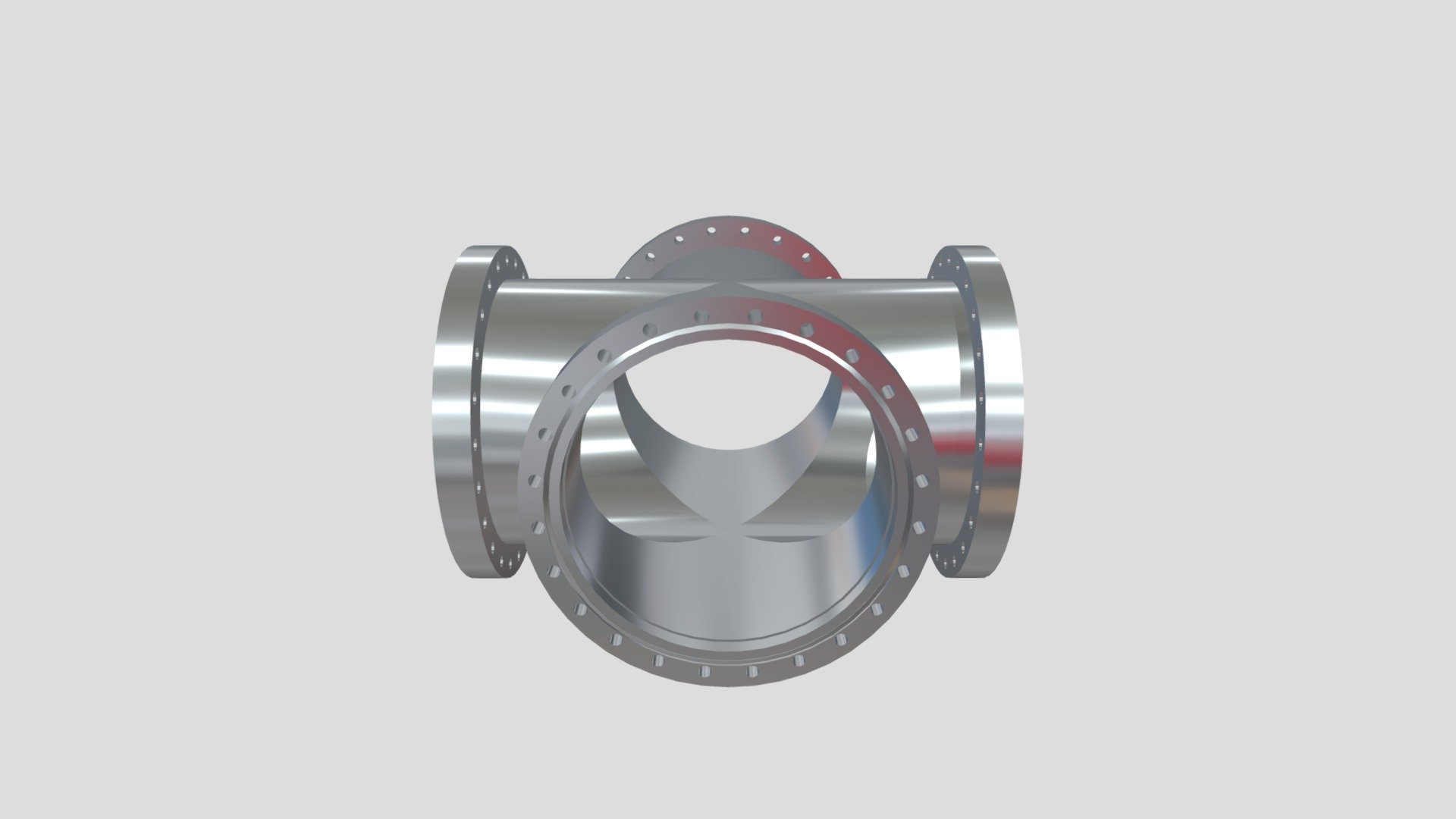 CF Vacuum Cross (4-way) - 3D model by radium_llc [28afd9a] - Sketchfab