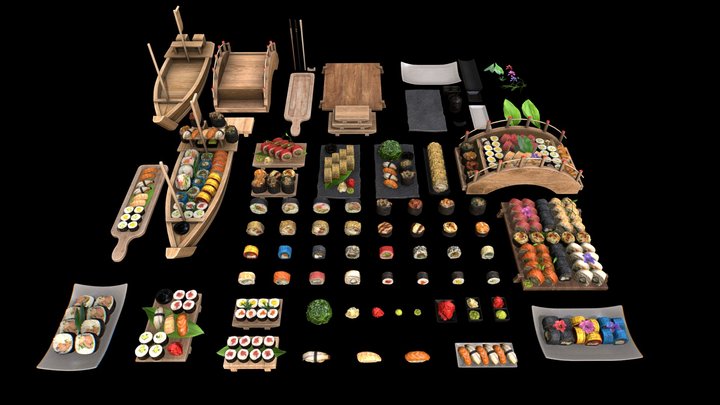 Sushi 3D models - Sketchfab