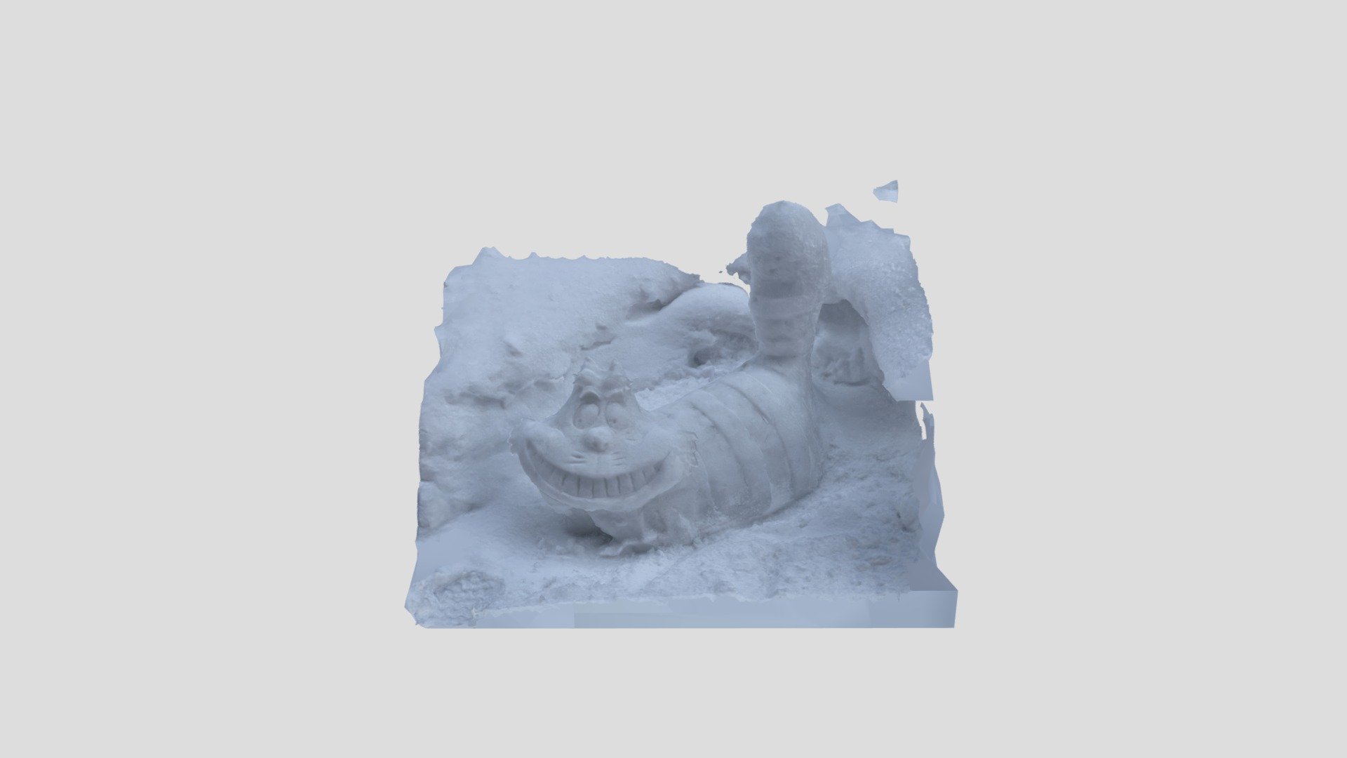 Snow sculpture made by YASU_17LIVE_Cheshire cat - 3D model by maruinco ...