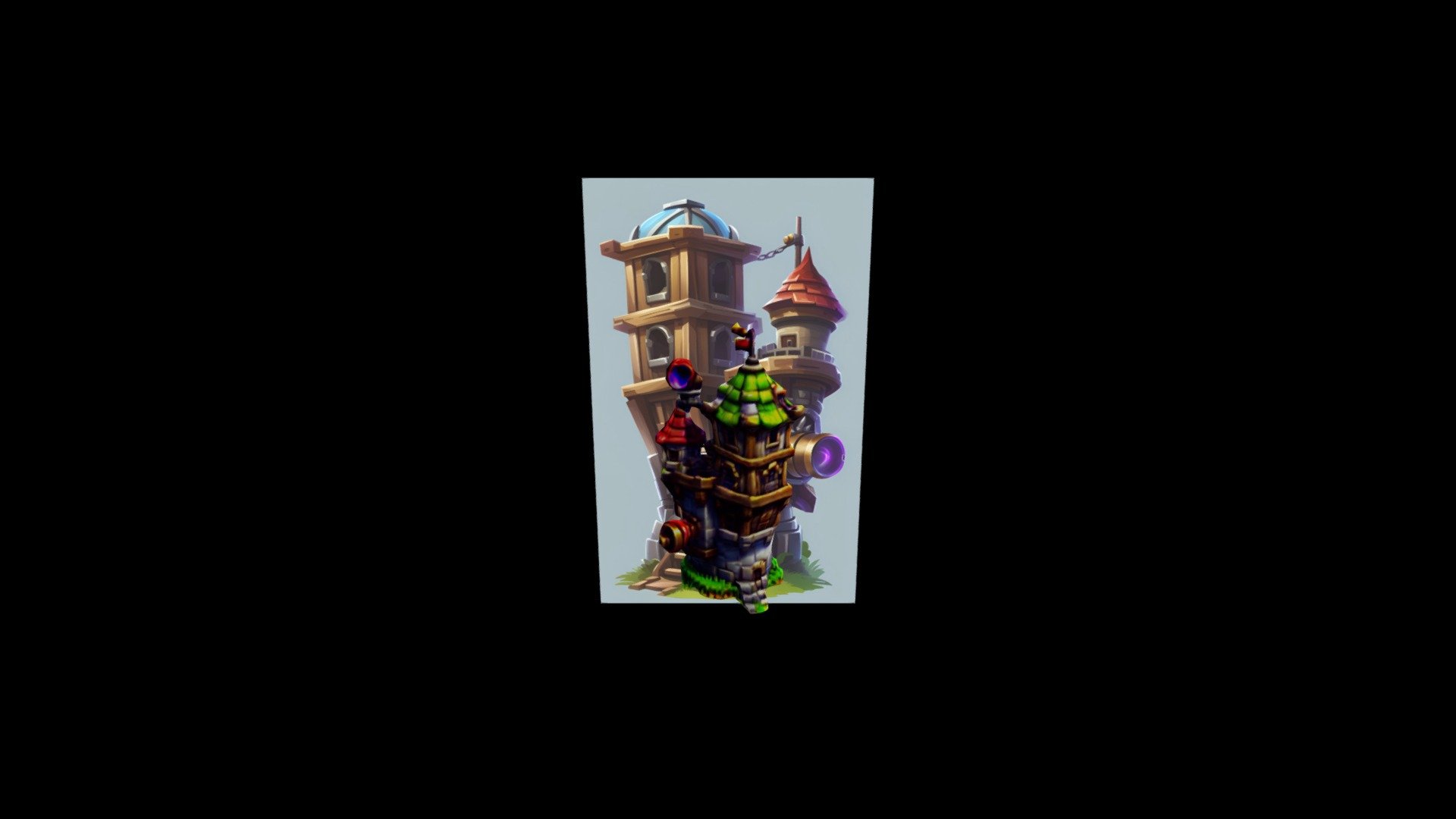 "A tower with a cannon on top" A tall tower w - Download Free 3D model ...