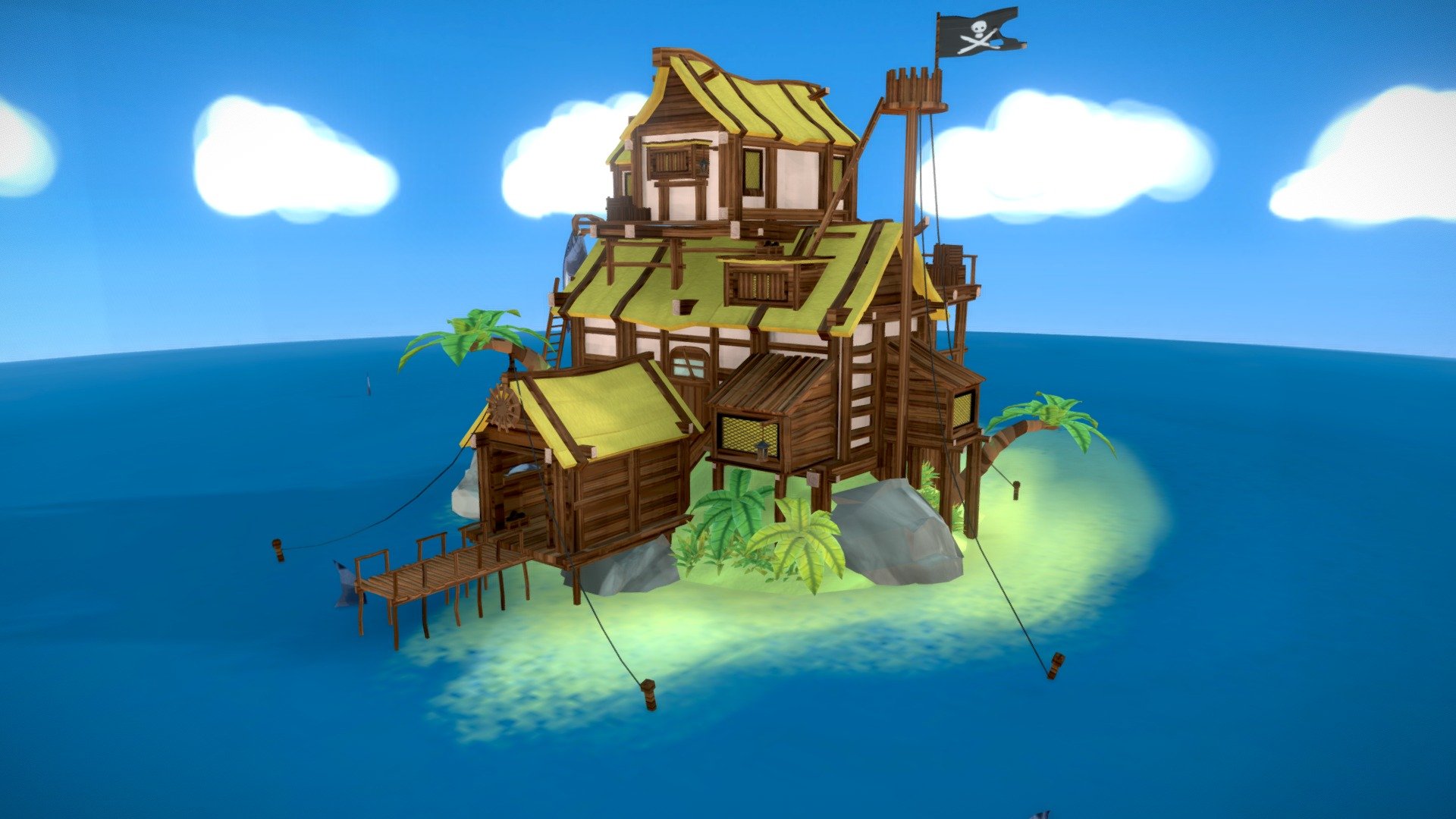 Pirate Island - 3D model by zhemin_ter_kuile [28b926d] - Sketchfab