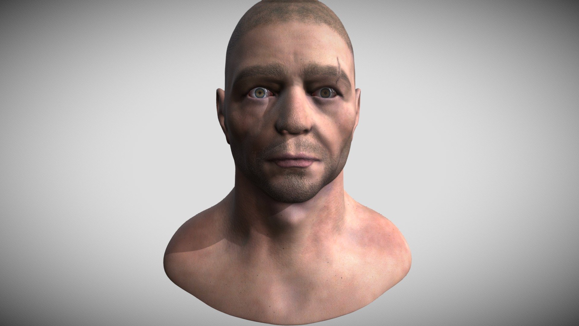 Scar Face - 3D model by M.K.R.P [28ba2f3] - Sketchfab
