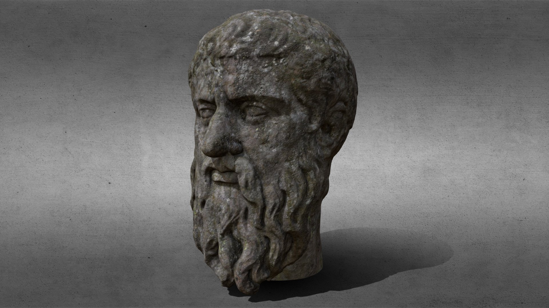 Stone Monument of Platos Head - Download Free 3D model by Samuel F ...