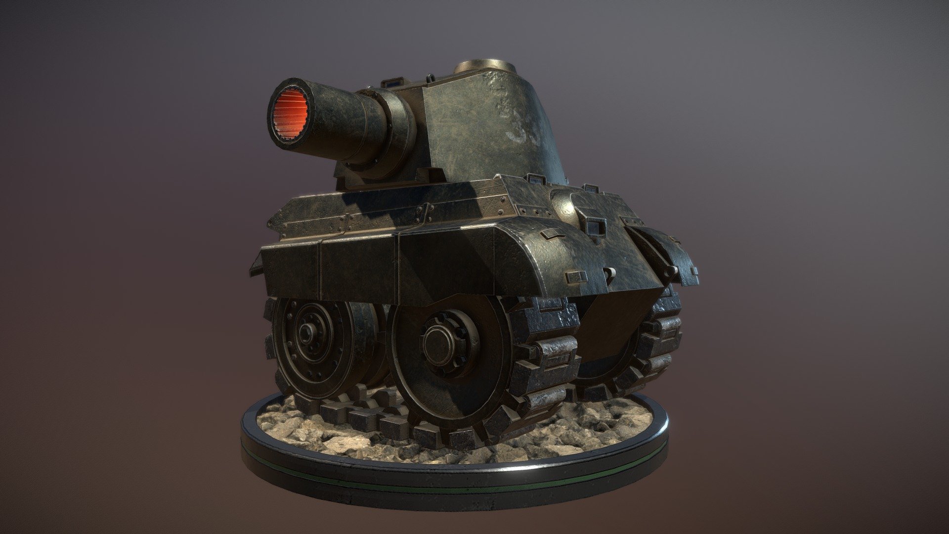 Chibi Tiger II Tank - 3D model by cheneycg [28bc6d4] - Sketchfab