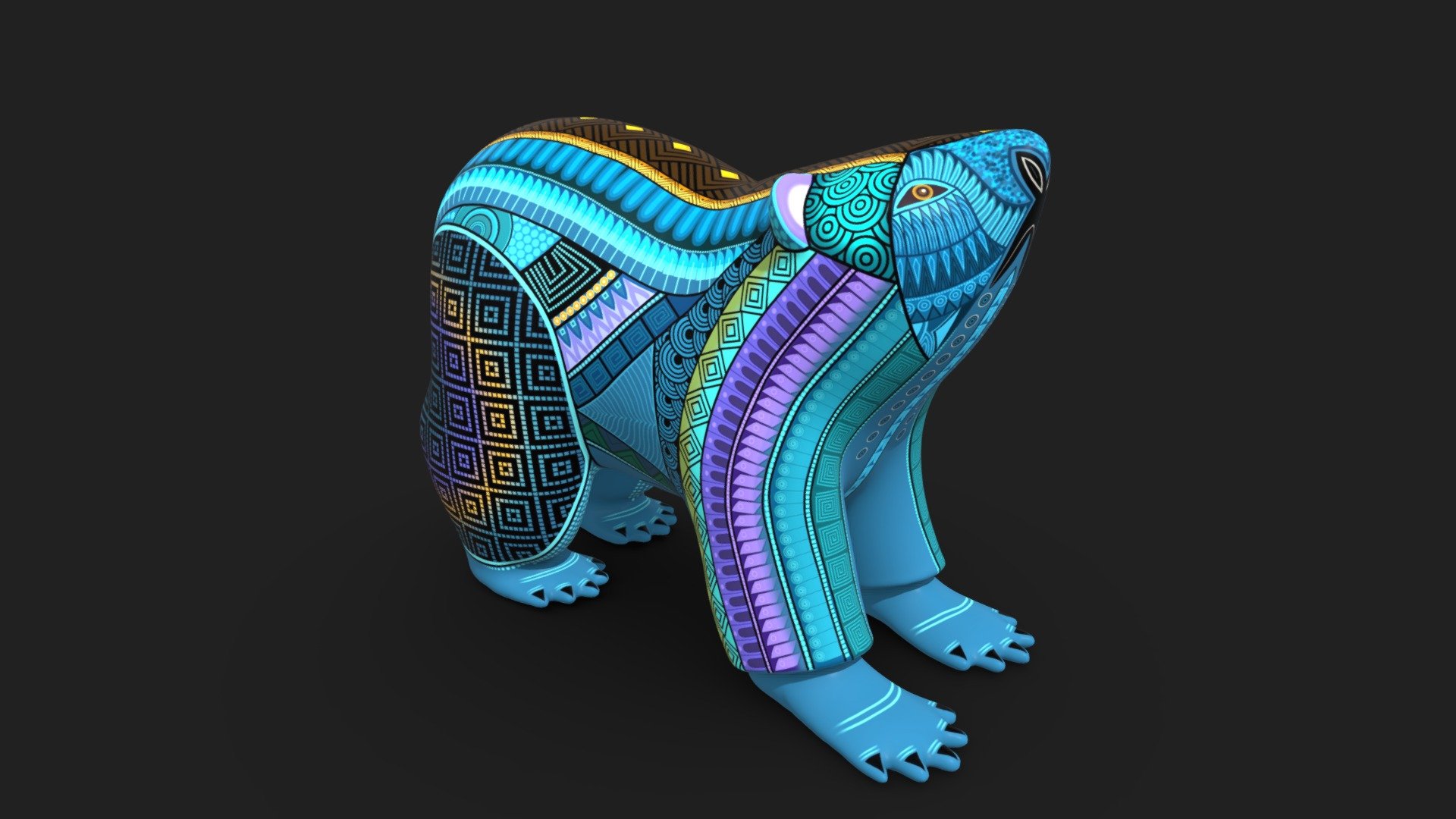 Alebrije_Bear - Download Free 3D model by totem3d [28bcb6a] - Sketchfab