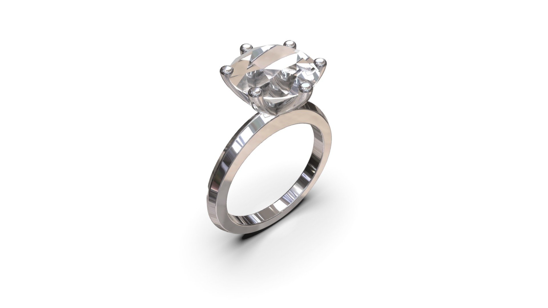 Tiffany Setting Diamond Ring - 3D model by Luis Rocha ...