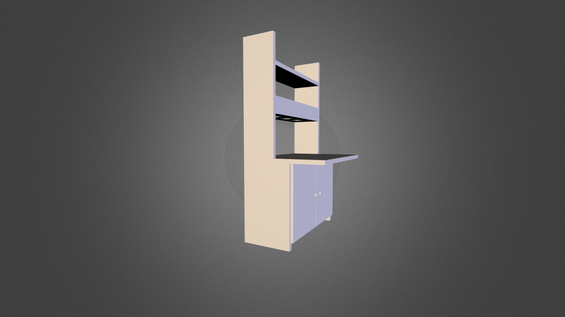 Desk and shelf - 3D model by AgileGlue [28c7bc9] - Sketchfab