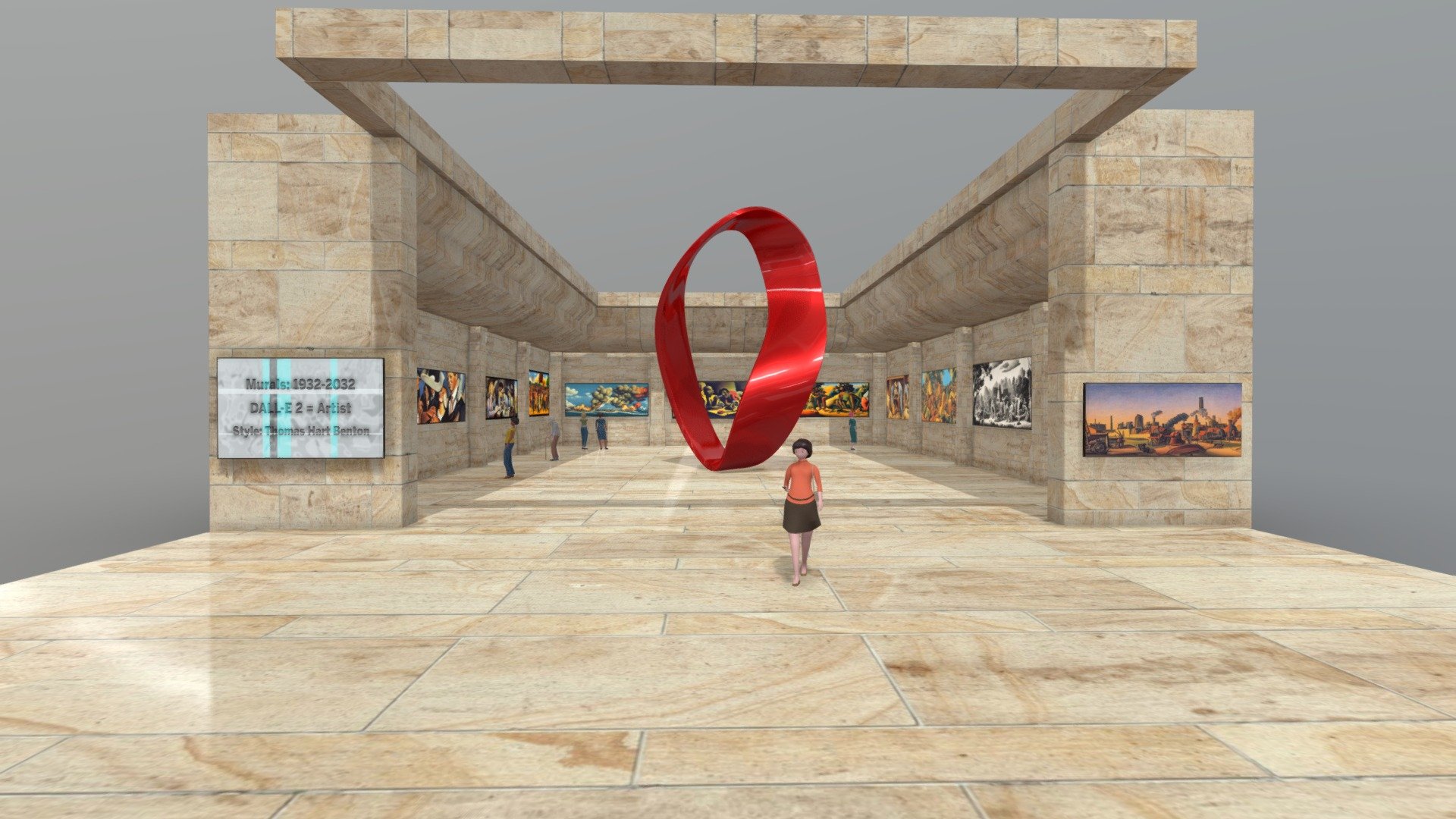 AI Art Gallery: Thomas Hart Benton Style - 3D model by Advanced ...