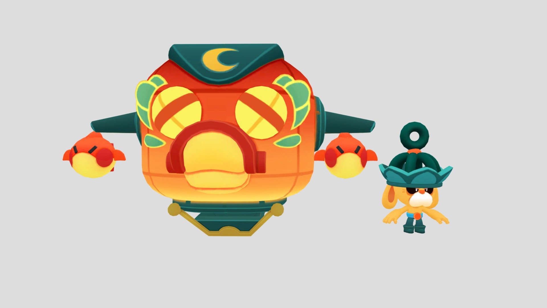 Moon Guardian Hank T-Pose Brawl Stars 3d model - Download Free 3D model ...