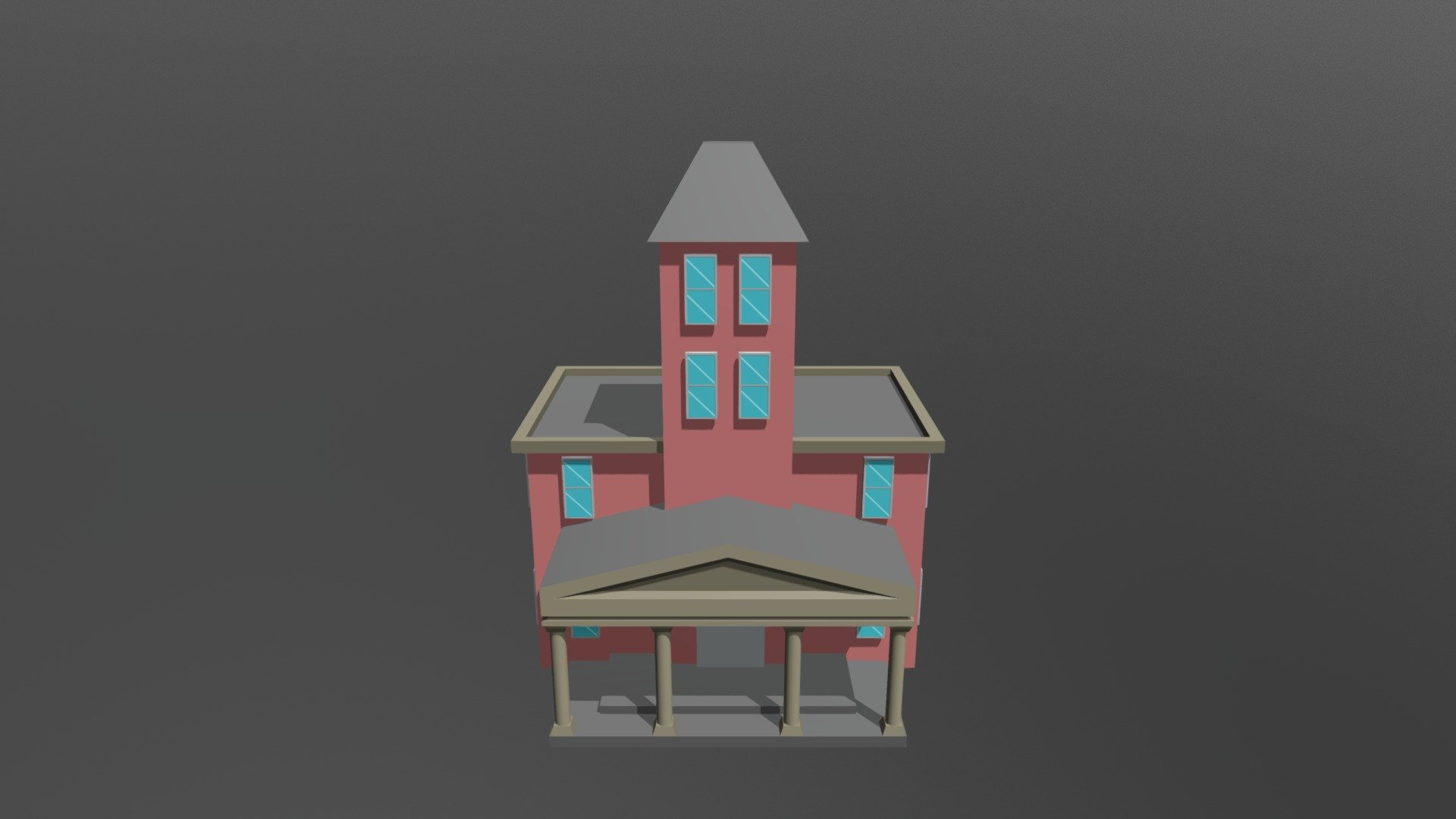 Town Hall - 3D model by rhocutt [28ca946] - Sketchfab