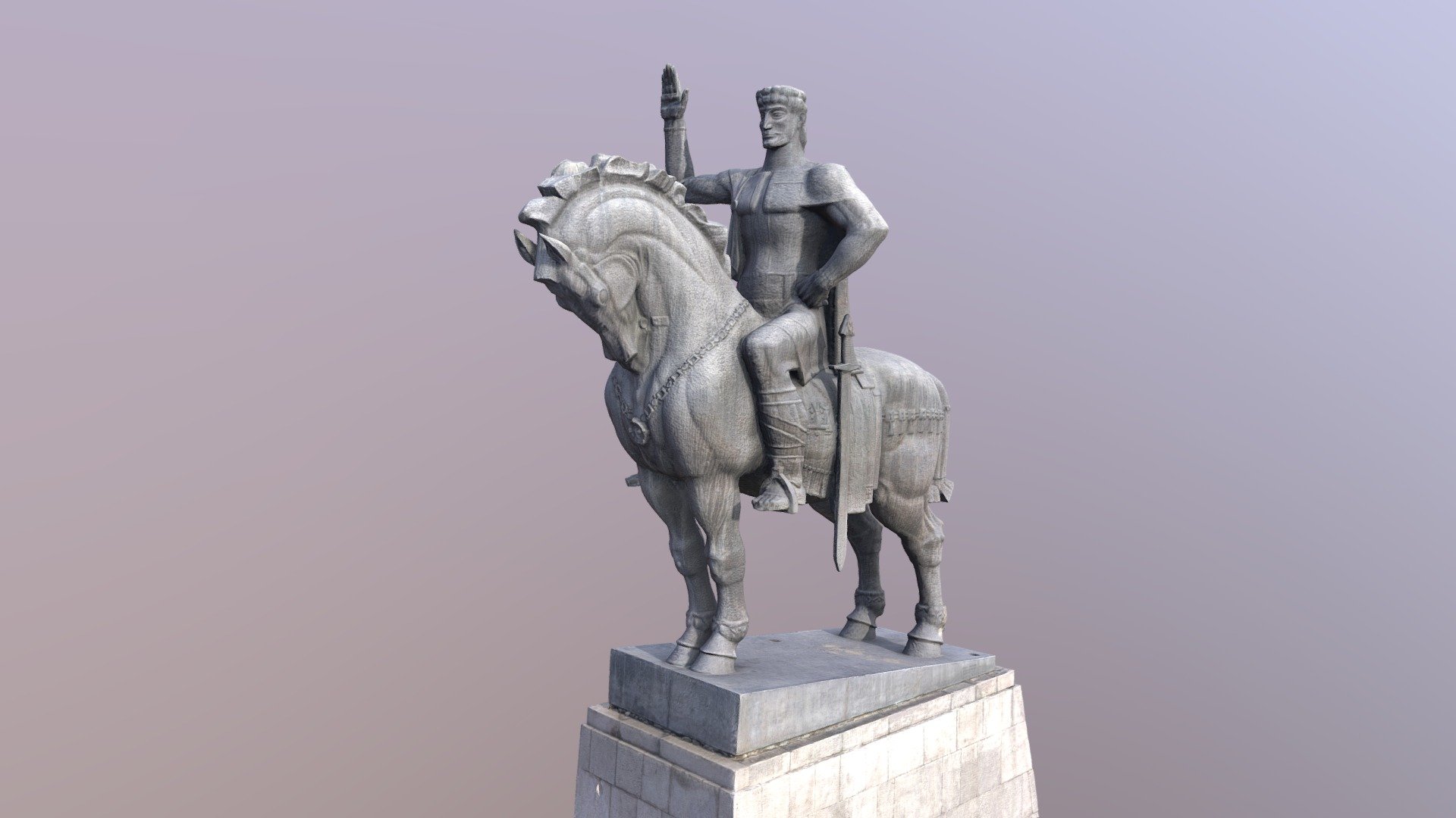 Statue of King Vakhtang Gorgasali - Download Free 3D model by Nik ...