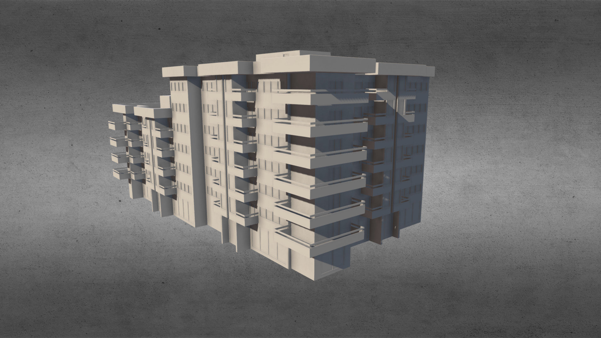Simple Apartment Building - 3D model by AndrewDill [28d0e62] - Sketchfab
