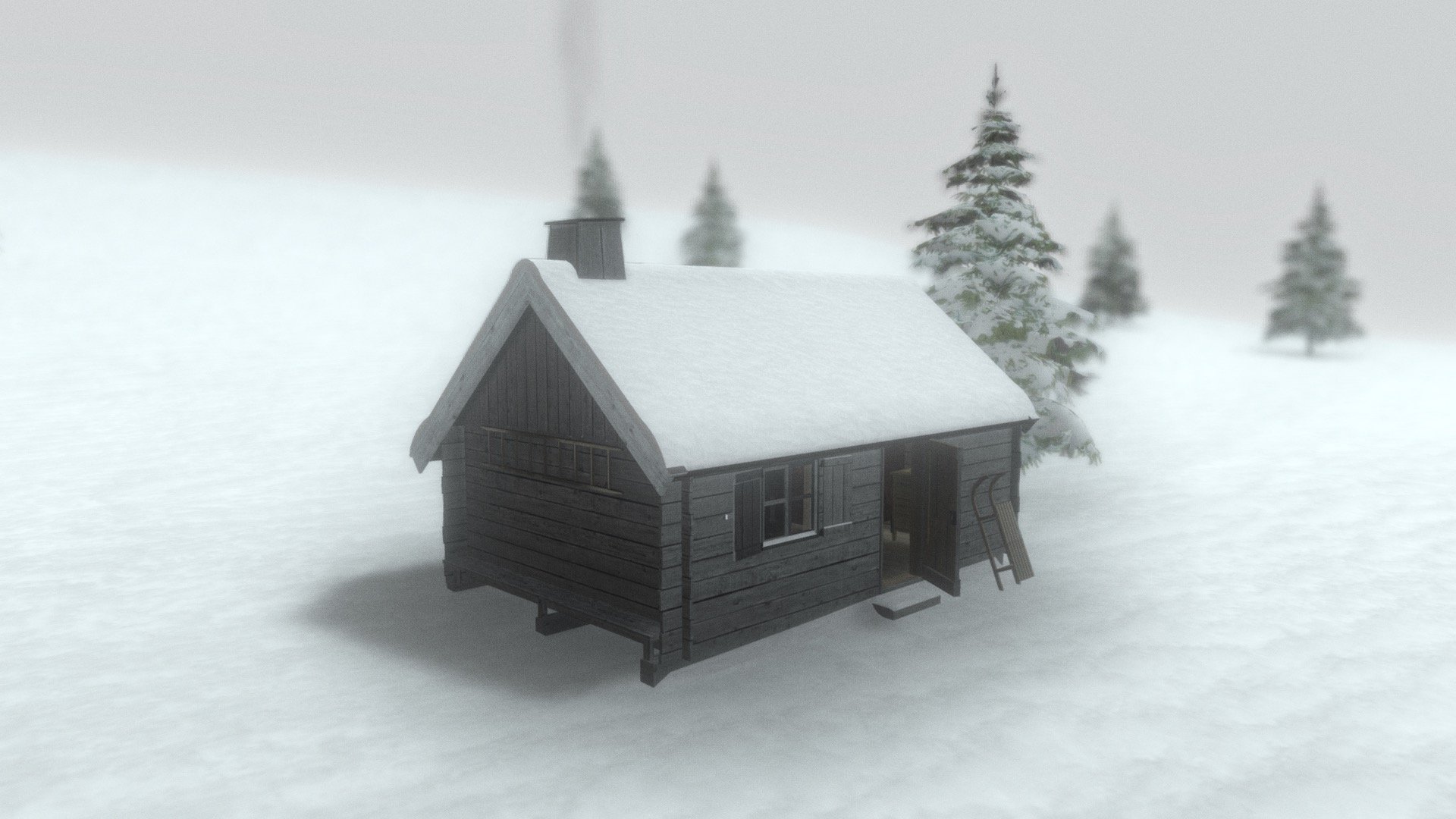 Winter hut scene - Download Free 3D model by Katydid (@Katydid ...