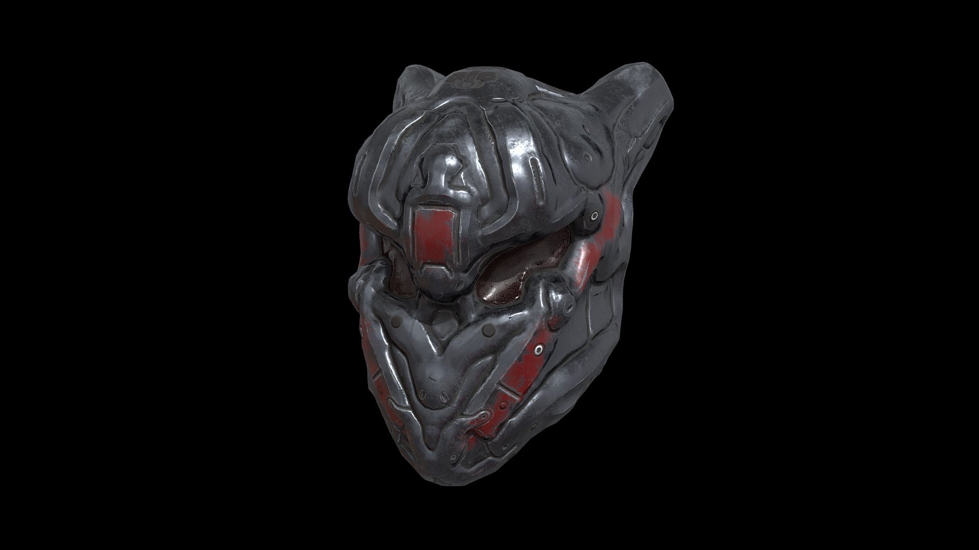 Low poly sci fi long-eared helmet - 3D model by Alexandr33D (@vympel ...