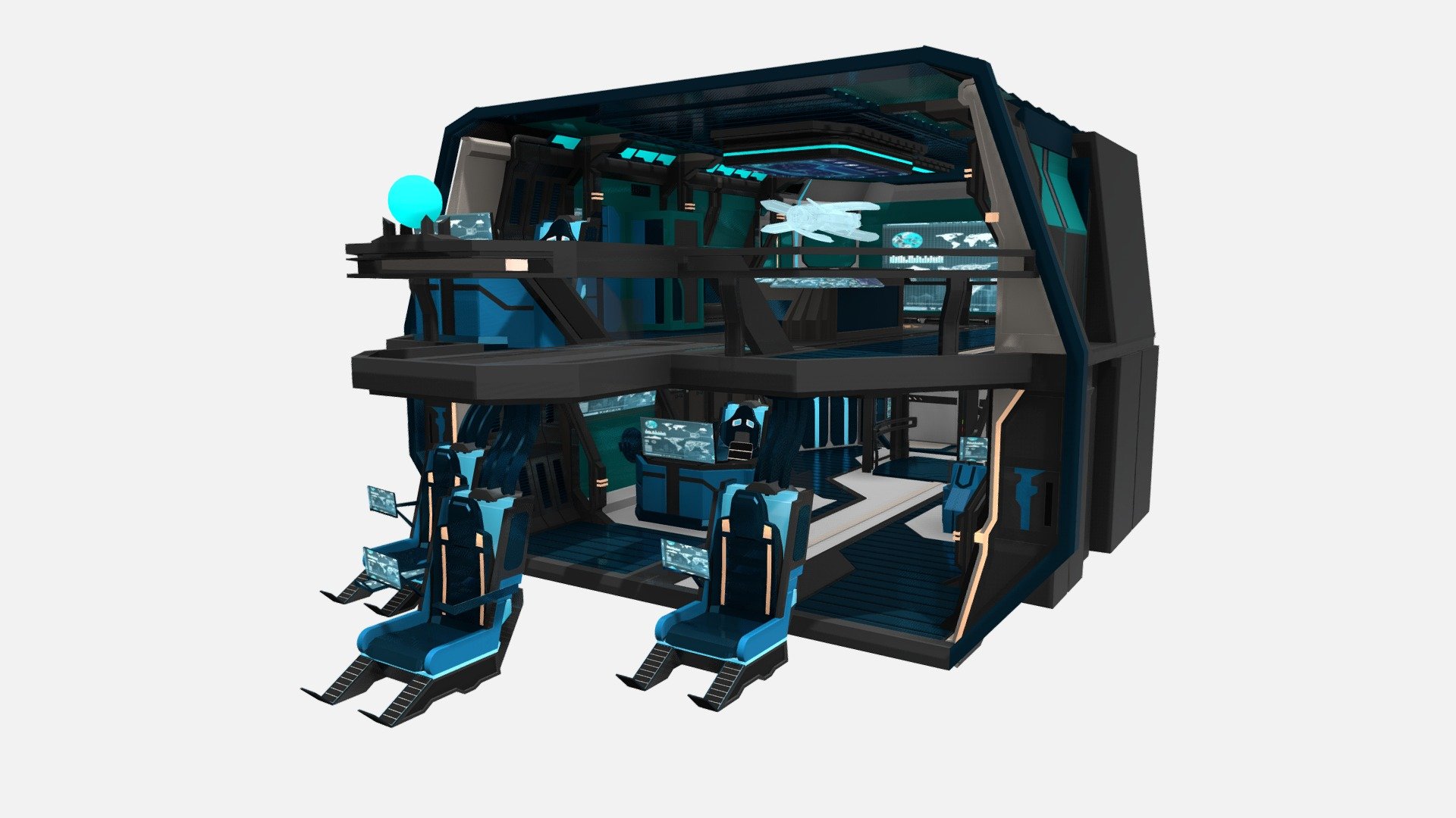 3d model Star Citizen Carrack Bridge - 3D model by zizian [28e6646 ...