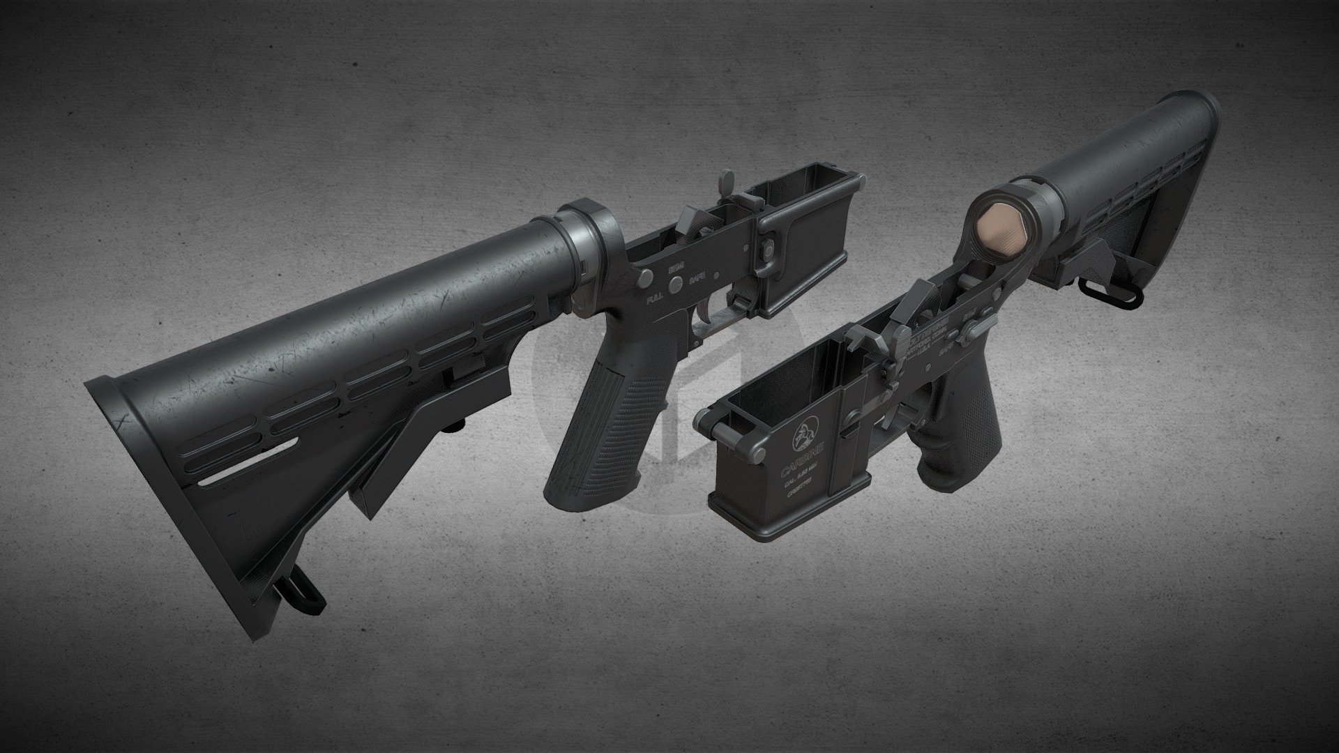[mws] Ar 15 Lower Receiver Assembly 3d Model By Bayernmaik [28e87a3