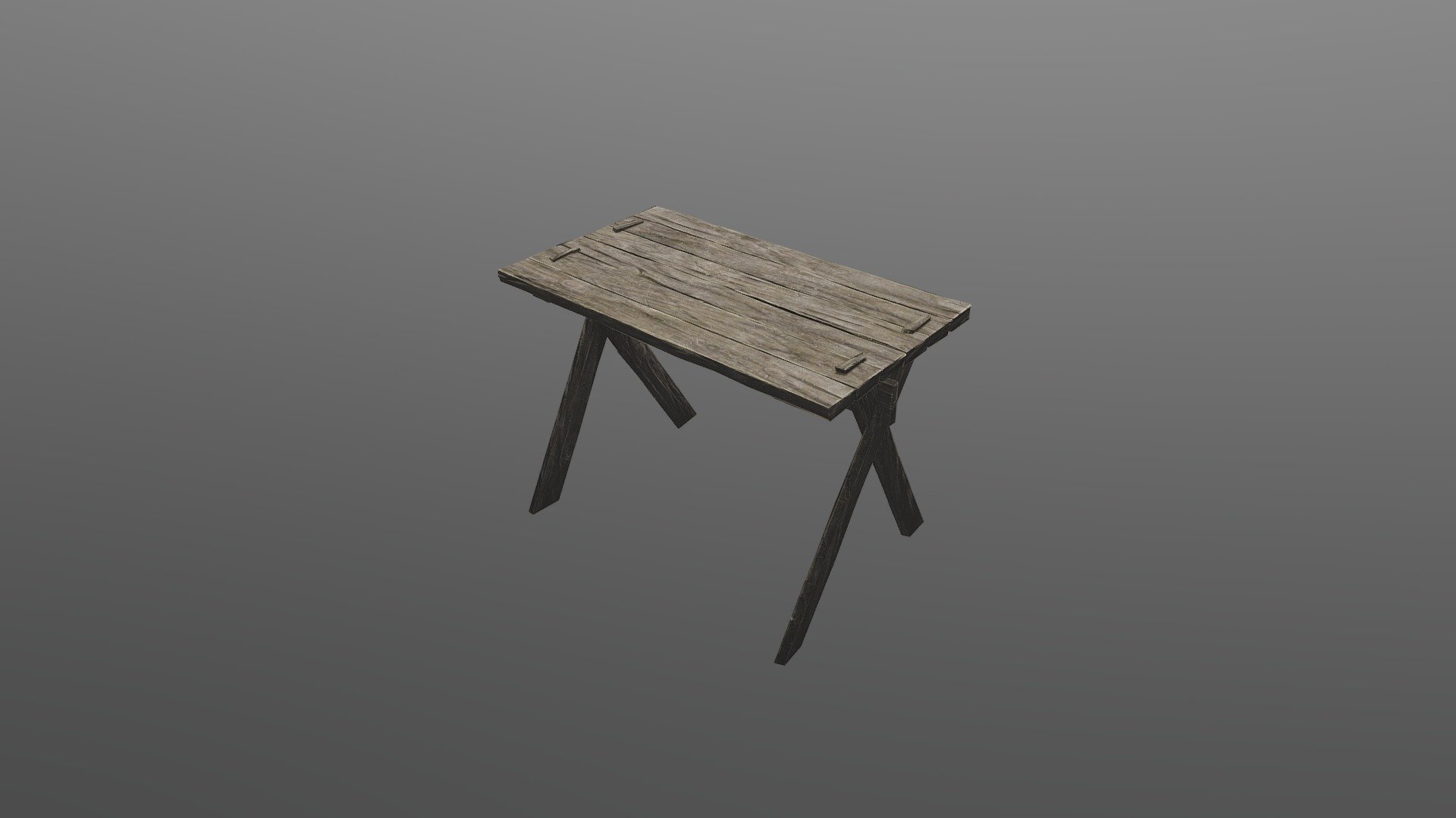 Medieval table - simple - 3D model by Mkostal [28ef902] - Sketchfab